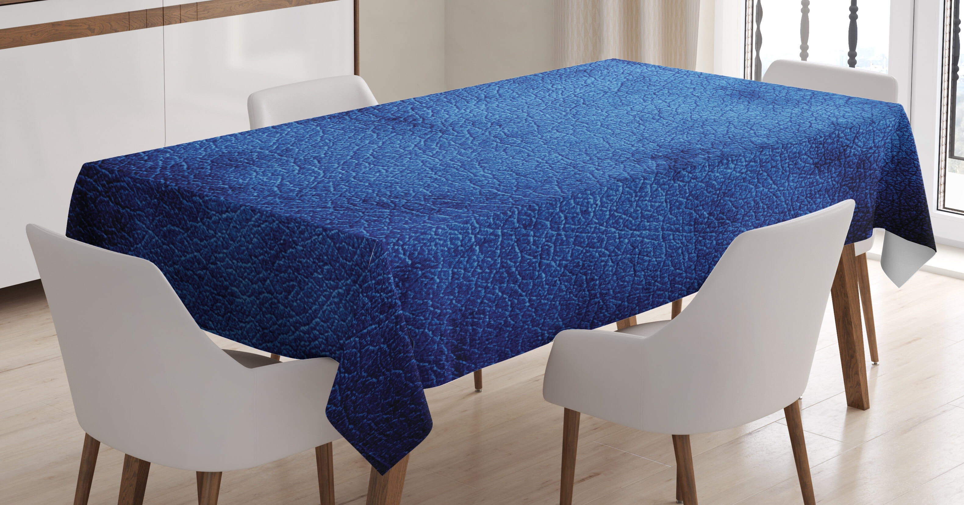 Ambesonne Navy Tablecloth Rectangular Table Cover, Dark Blue ...
