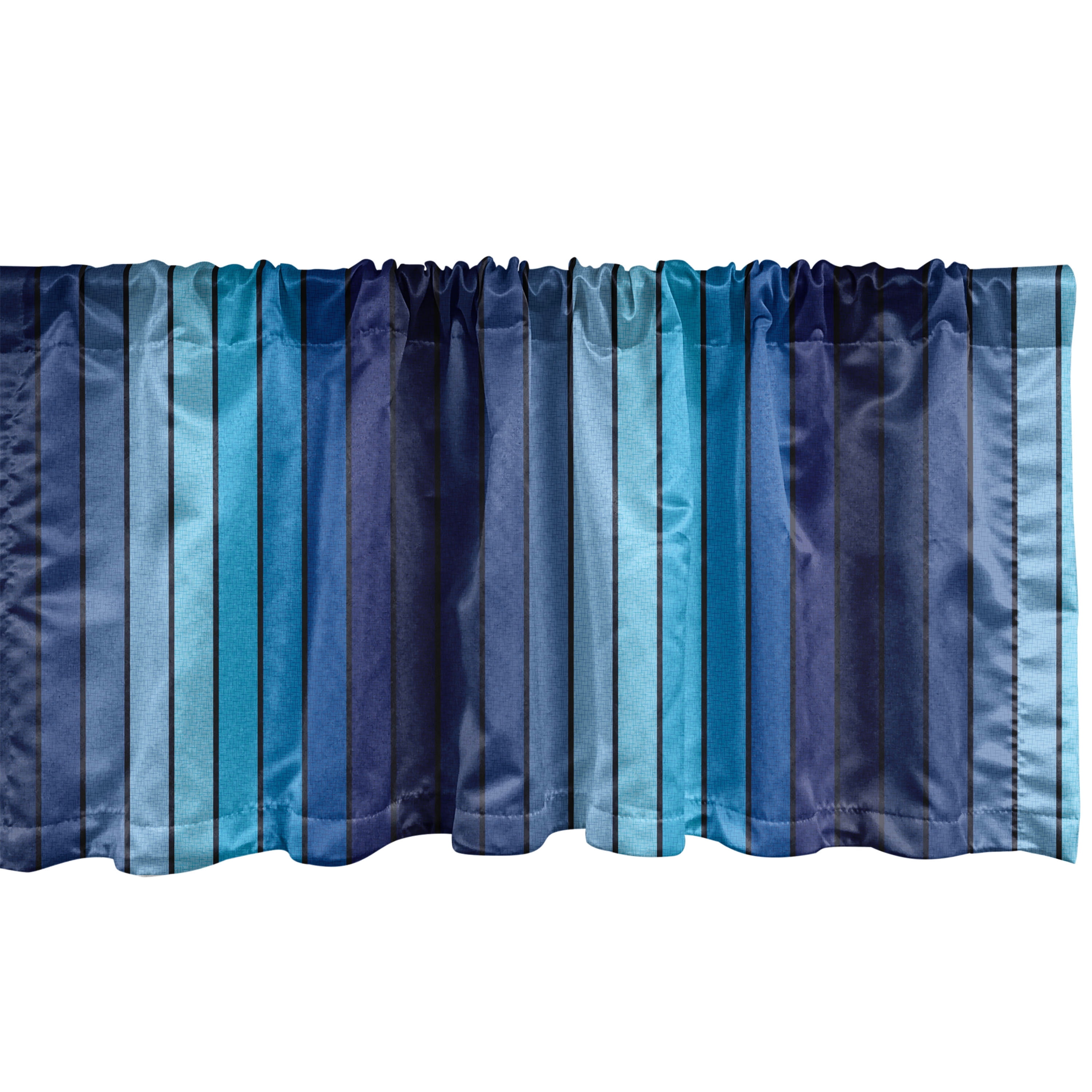 Ambesonne Navy Window Valance, Plaques in Blue Borders, 54" X 12", Dark ...