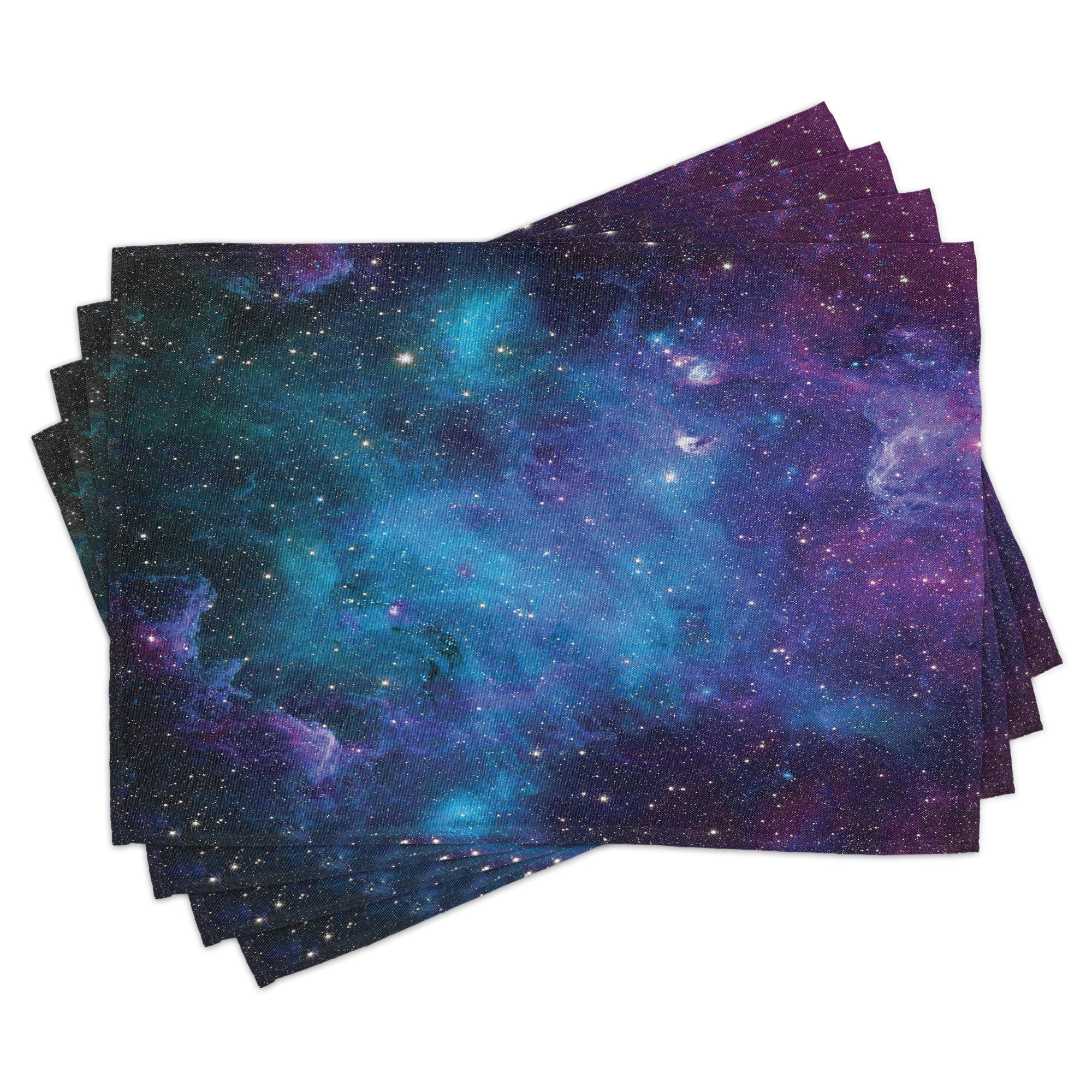 Ambesonne Nebula Place Mats Set of 4, Galaxy Stars in Space, Standard ...