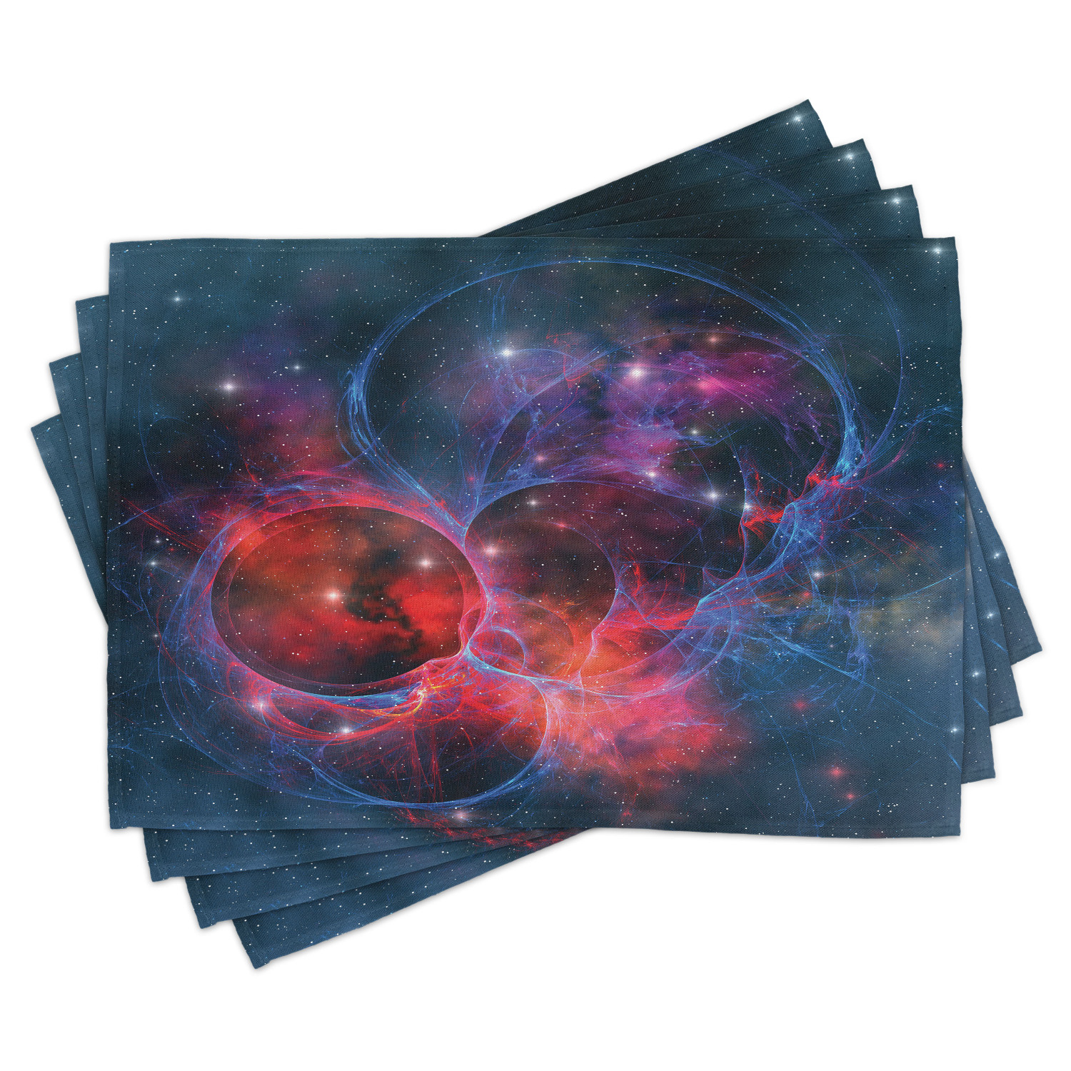 Ambesonne Nebula Place Mats Set of 4, Milky Way Star Cluster, Standard ...