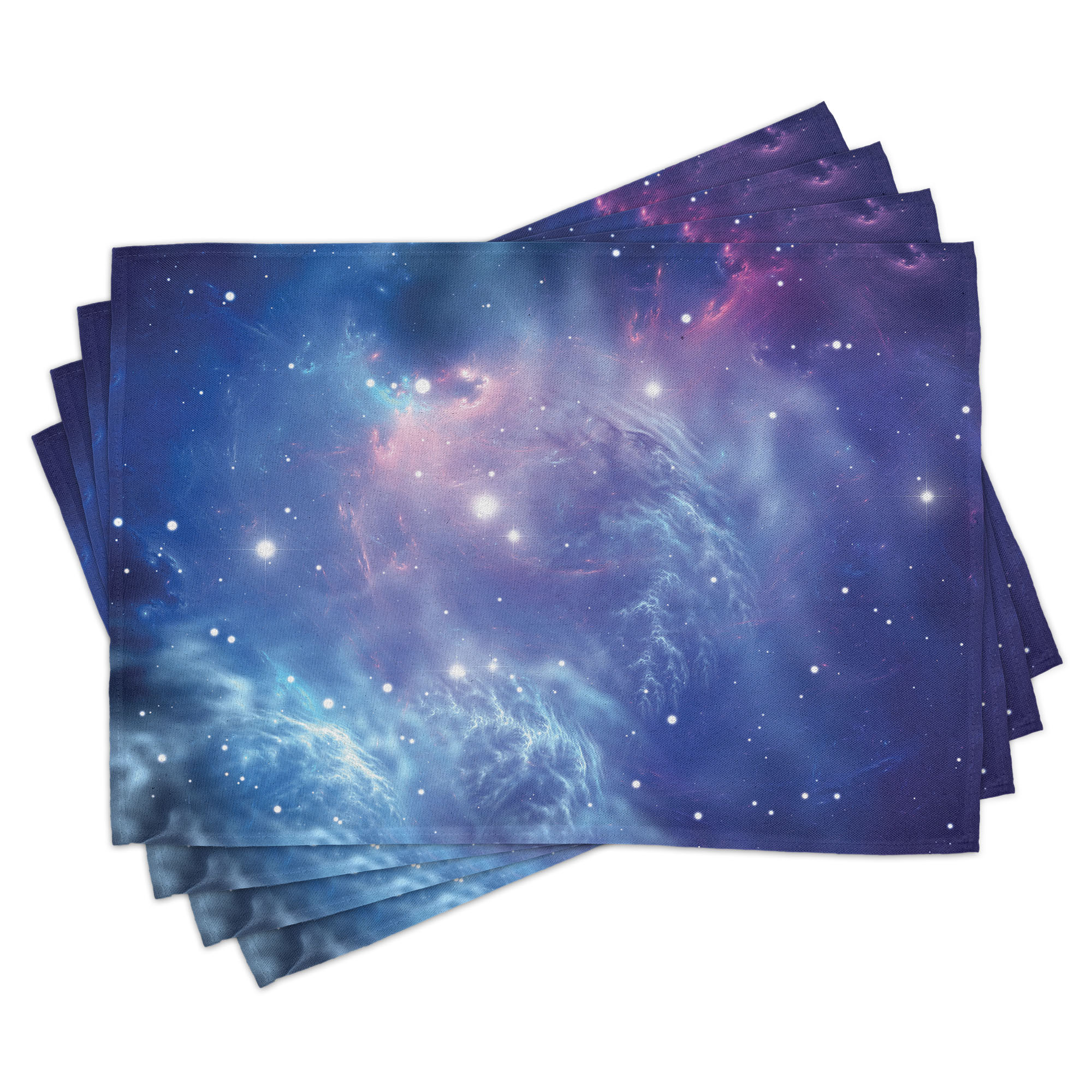 Ambesonne Nebula Place Mats Set of 4, Star Clusters in Space, Standard ...