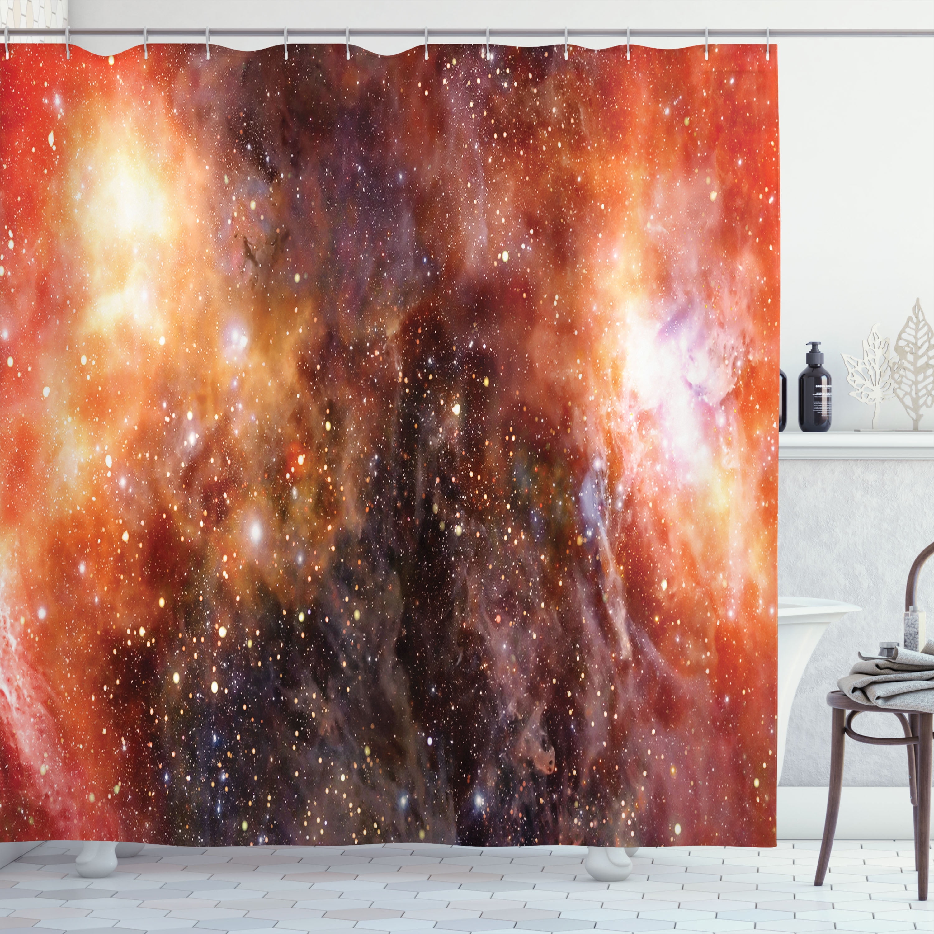 Ambesonne Nebula Shower Curtain, Gas Cloud in Deep Space, 69"Wx70"L ...