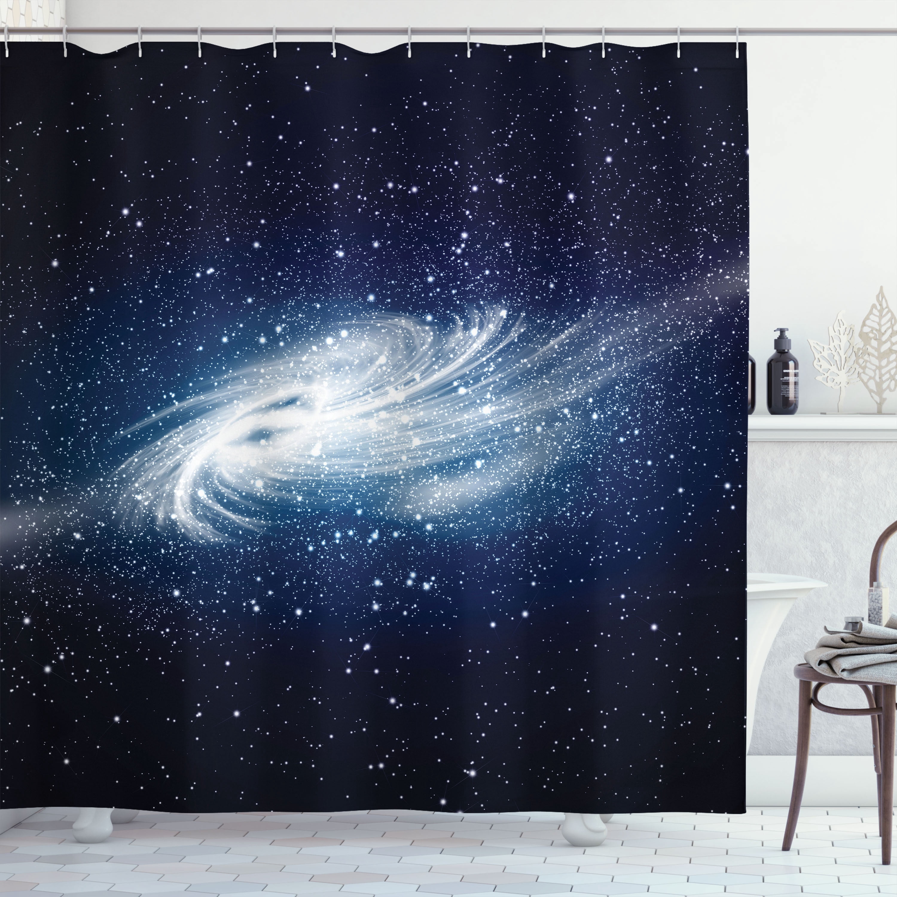 Ambesonne Nebula Shower Curtain, Milky Way Galaxy Space, 69"Wx84"L ...