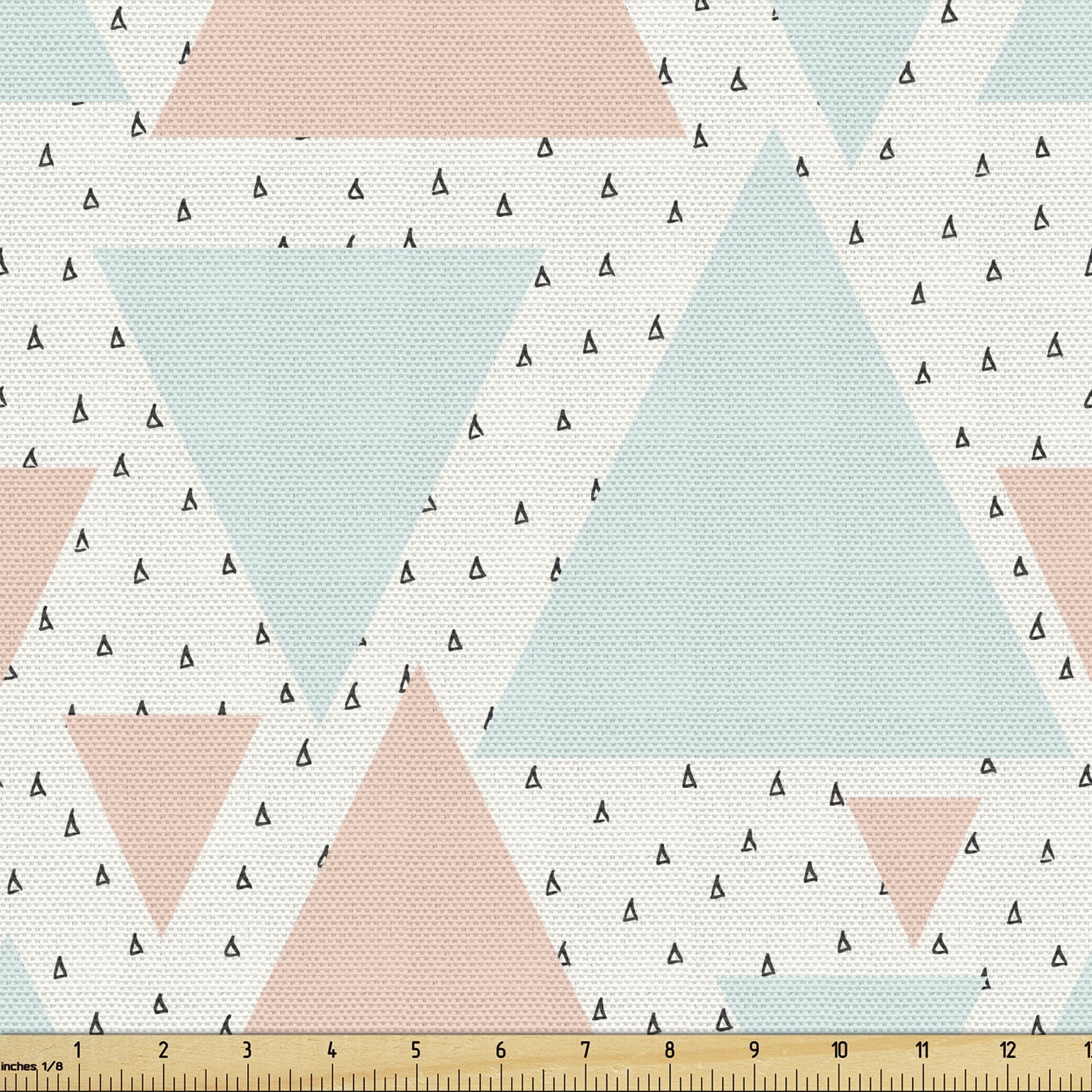 Ambesonne Neutral Color Fabric by the Yard Upholstery, Pastel Art Deco ...