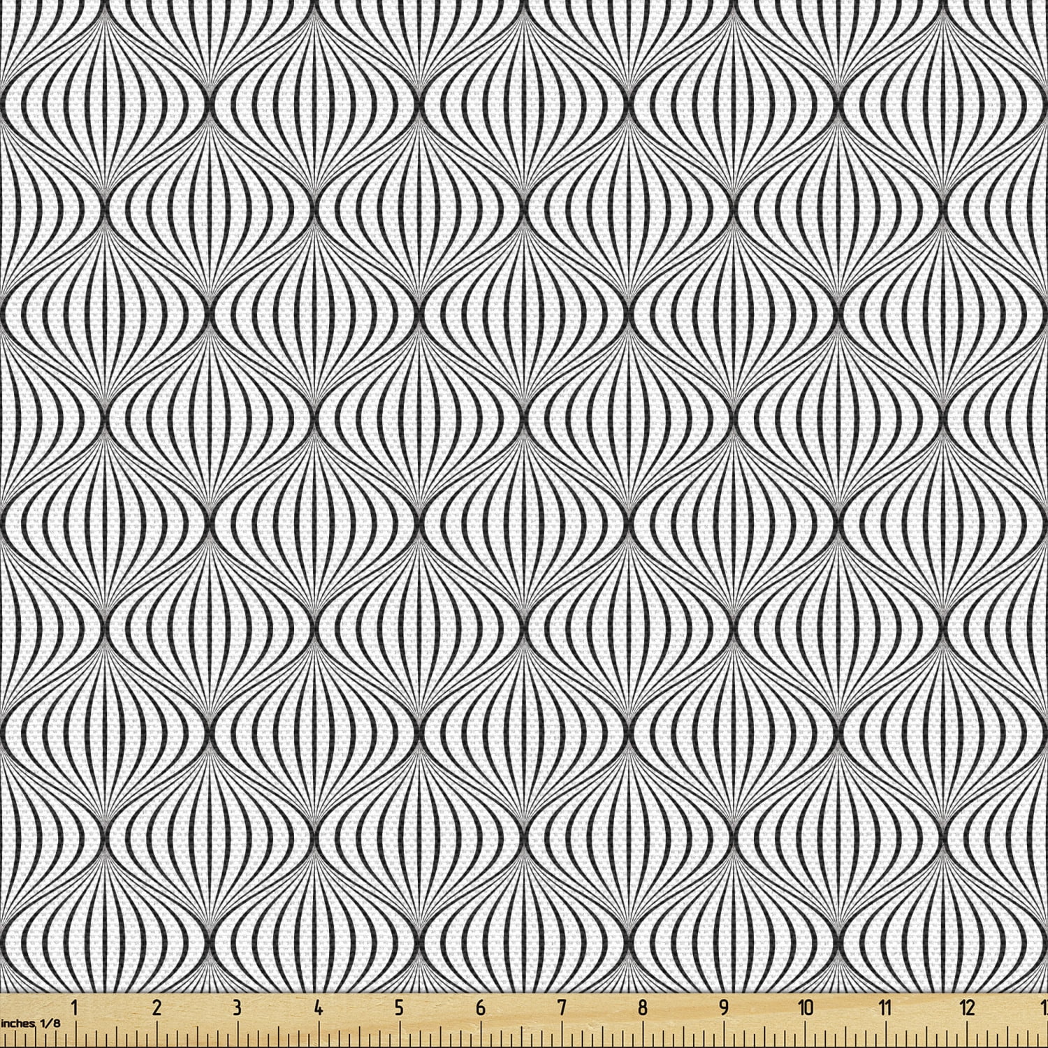 Ambesonne Neutral Color Fabric by the Yard Upholstery, Retro Effect ...