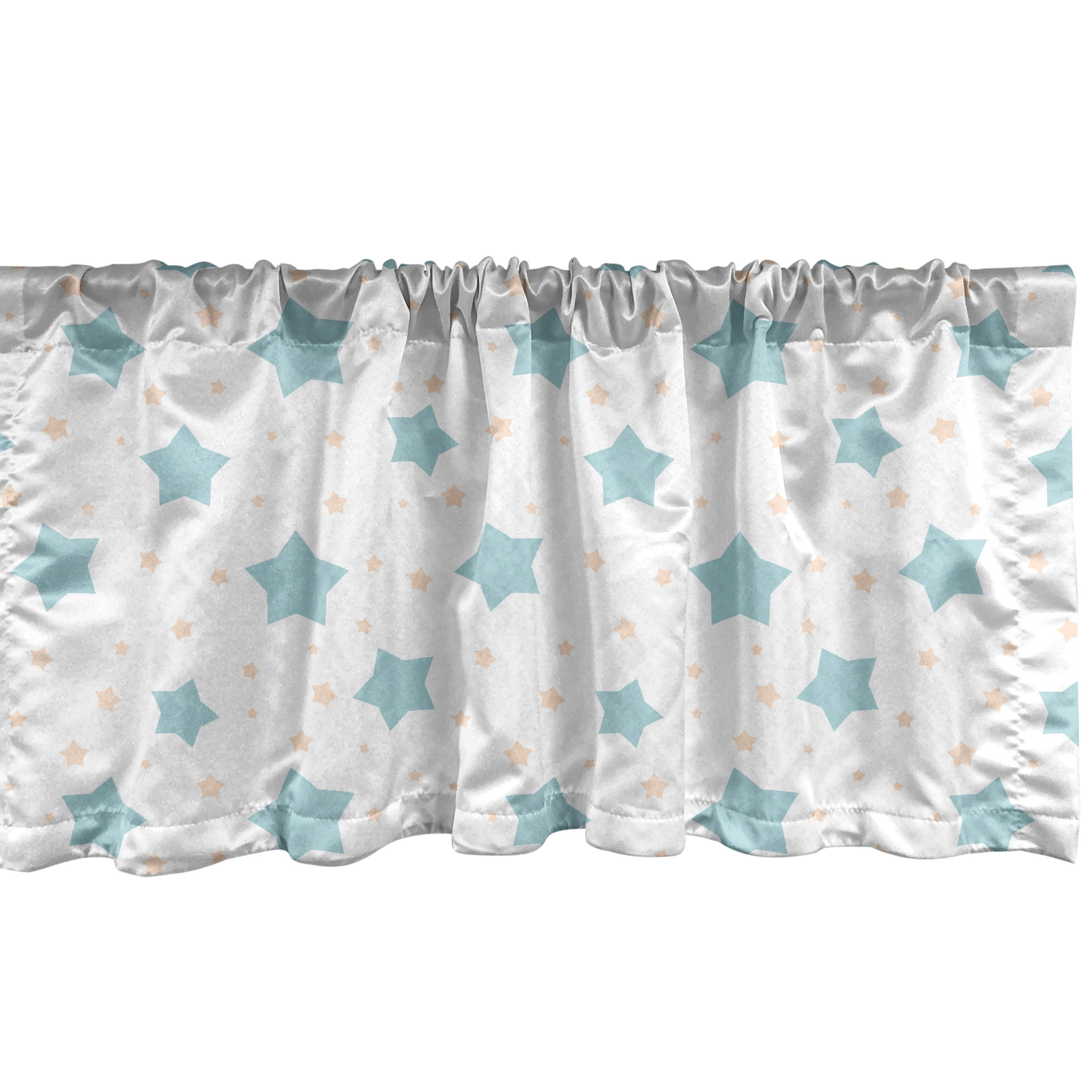 Ambesonne Neutral Color Valance Pack of 2, Soft Colored Stars, 42"X12 ...