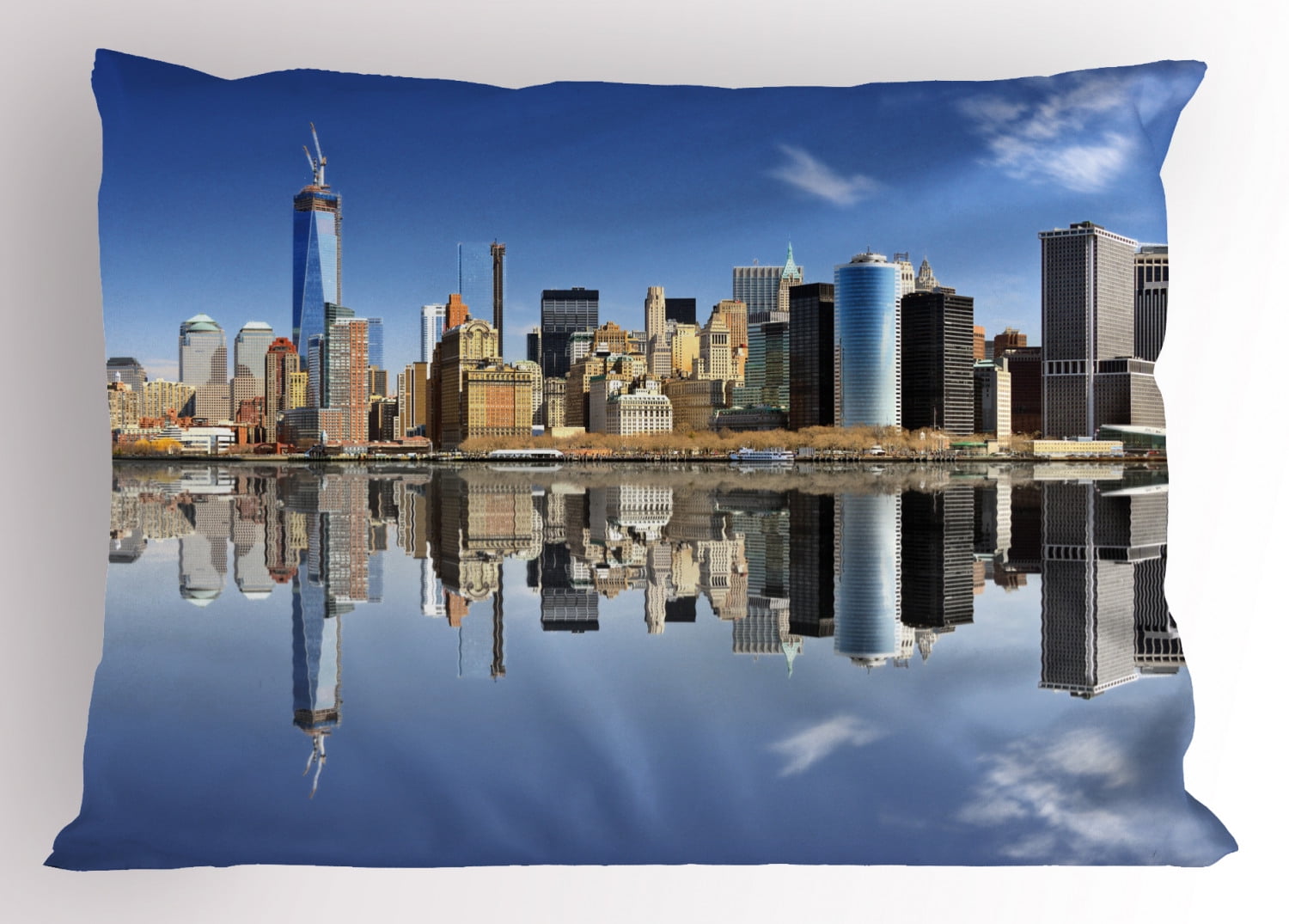 Ambesonne New York Pillow Sham, Manhattan Buildings, 26" X 20 ...