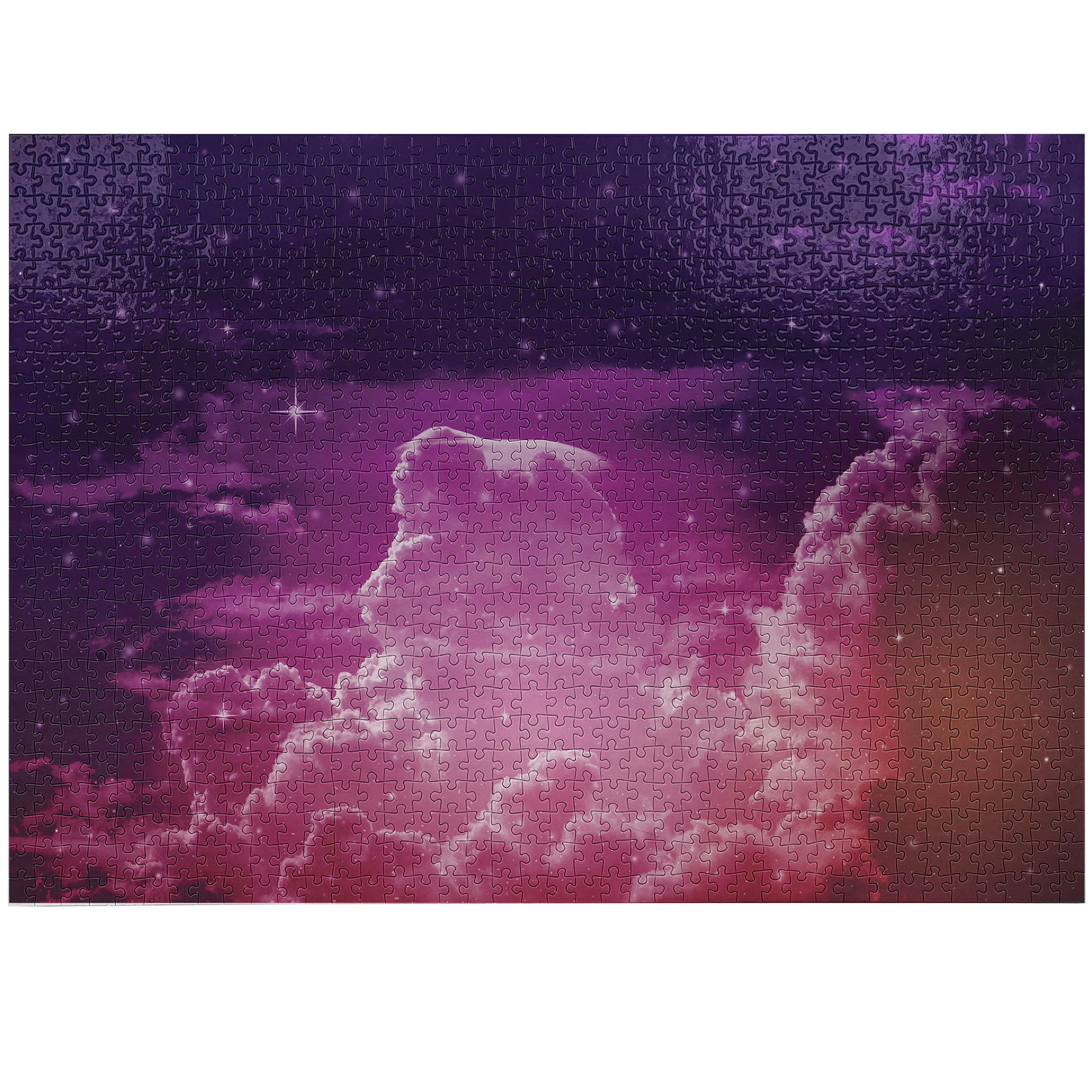 Ambesonne Night Sky Jigsaw Puzzle Durable Cardboard, Colorful Clouds ...