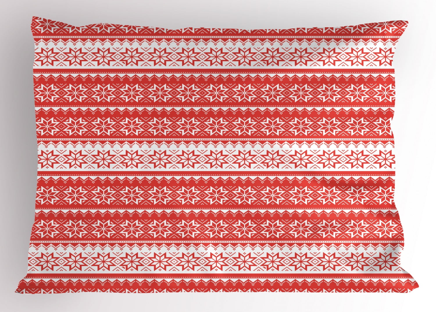 Ambesonne Nordic Pillow Sham, Swedish Vintage Motif, 26" X 20 ...