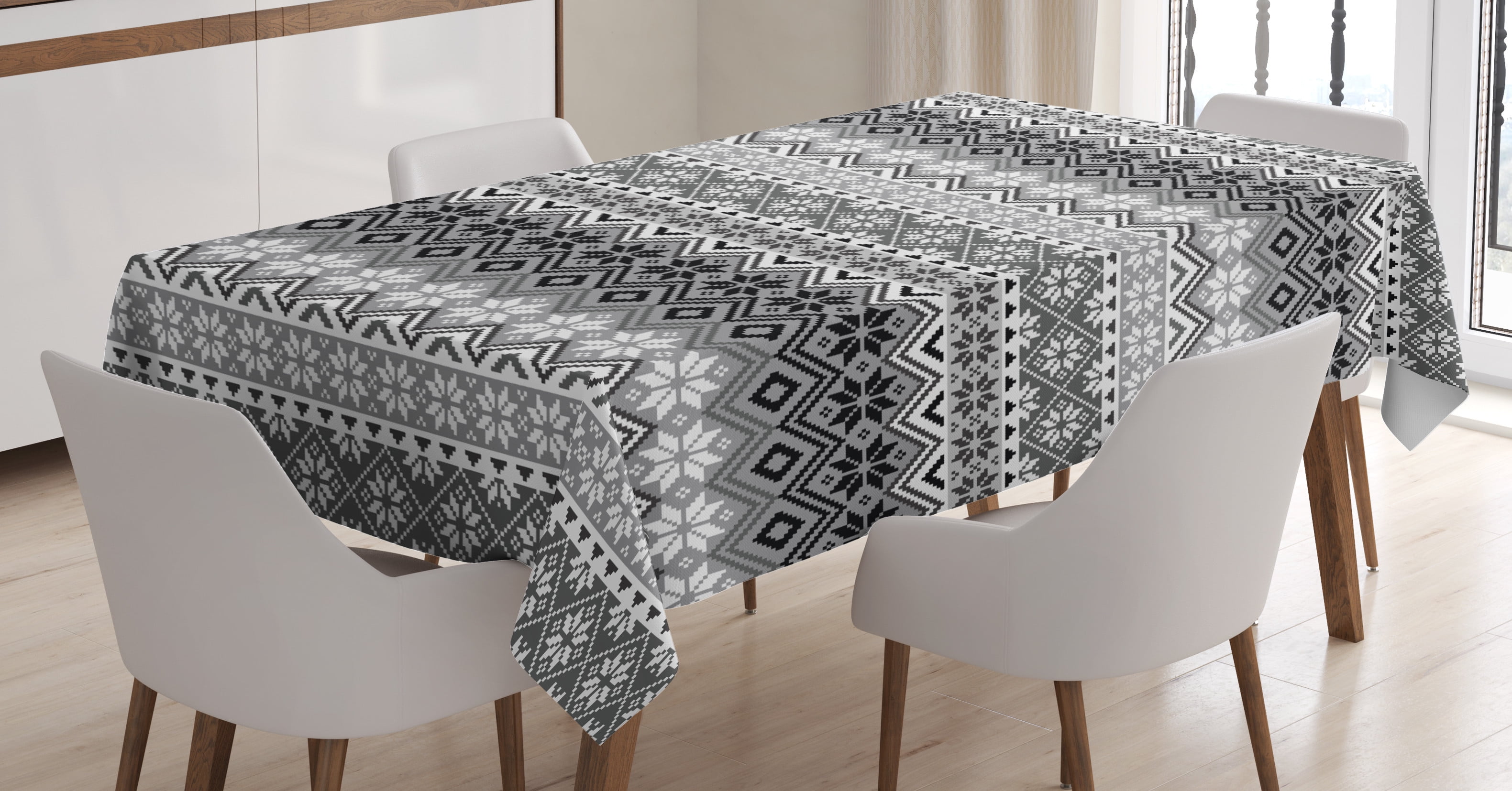 Ambesonne Nordic Tablecloth Rectangular Table Cover, Classical ...