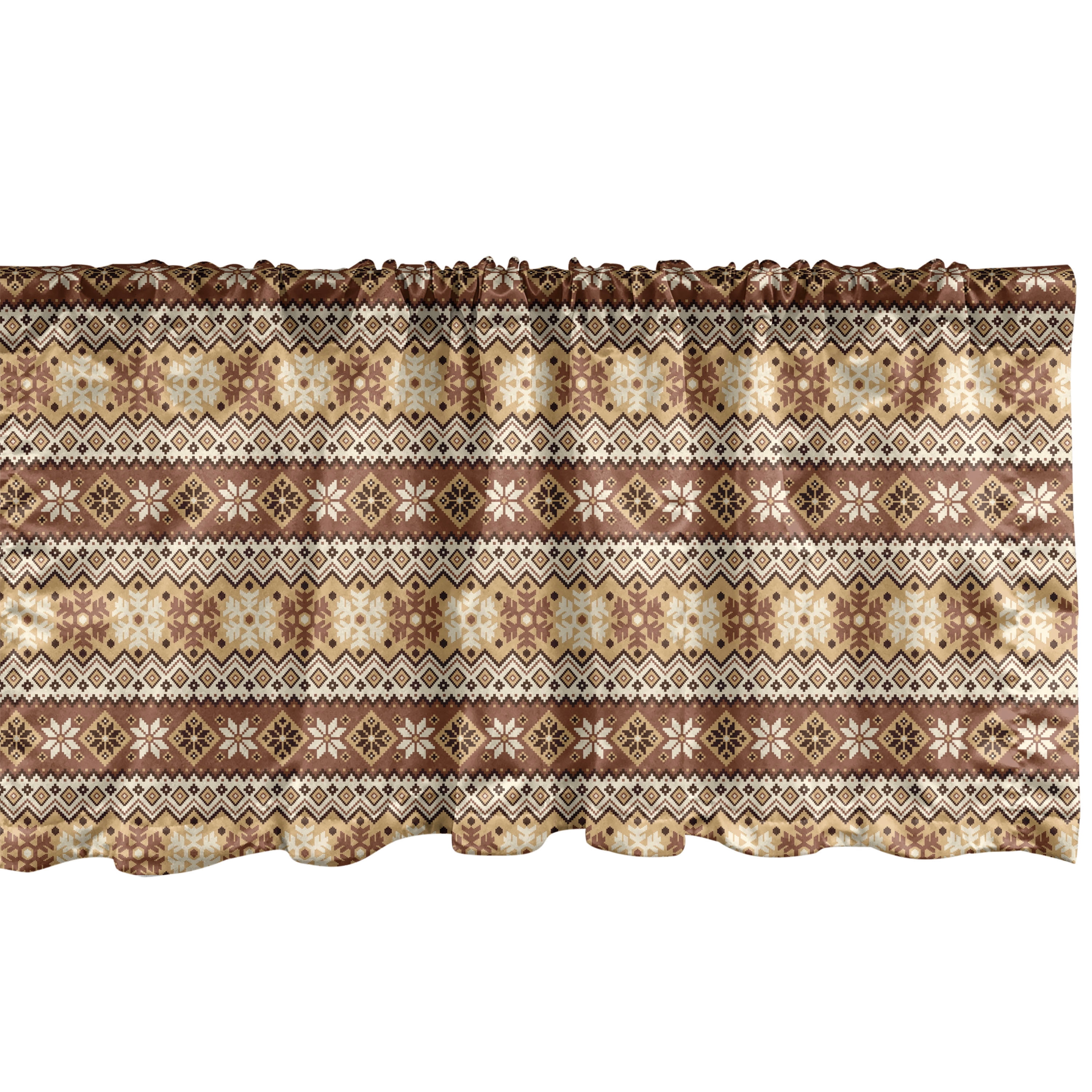 Ambesonne Nordic Window Valance, Scandinavian Vintage Art, 54" X 18 ...