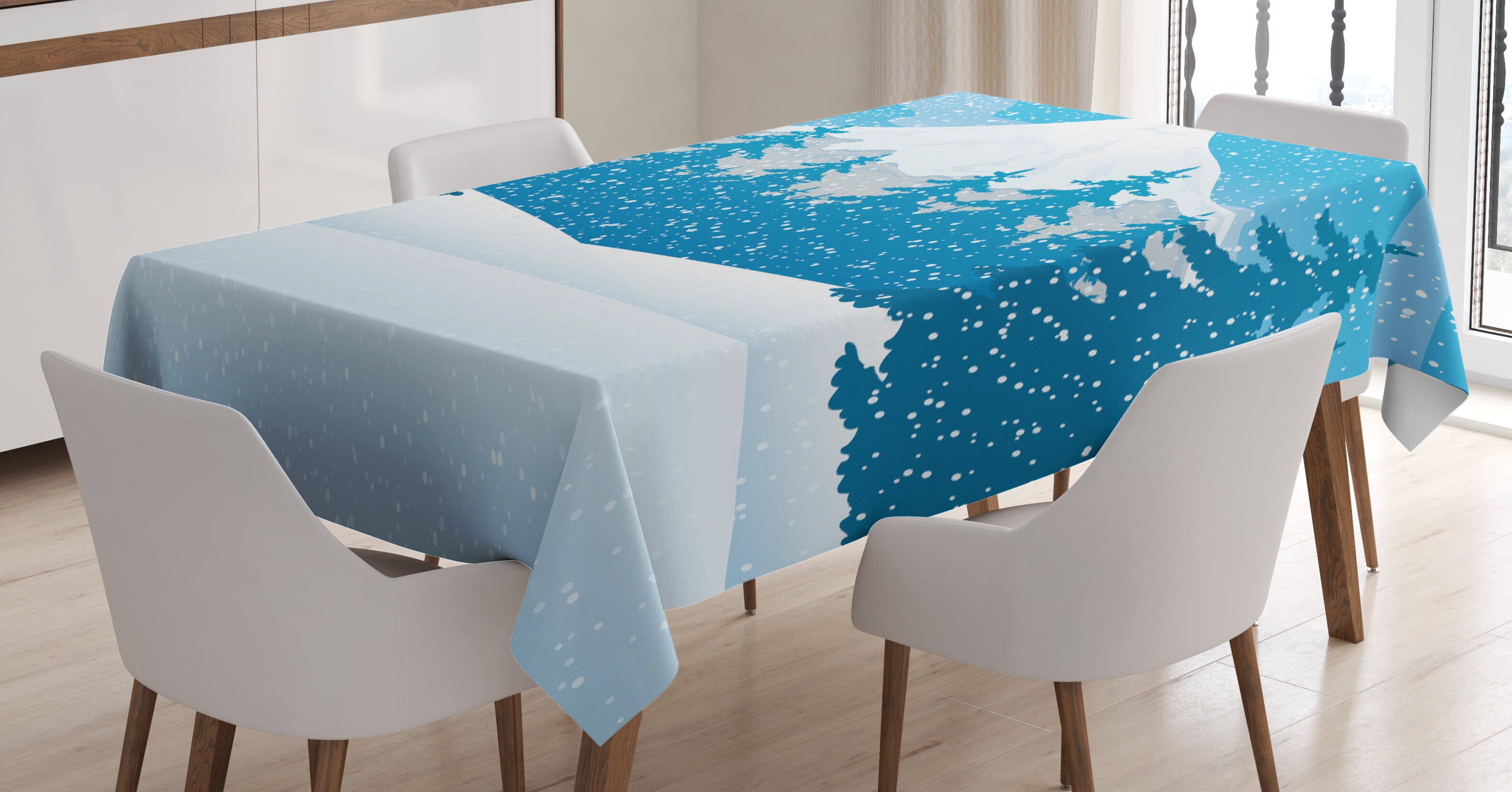 Ambesonne Northwoods Tablecloth Rectangular Table Cover, Mountain ...