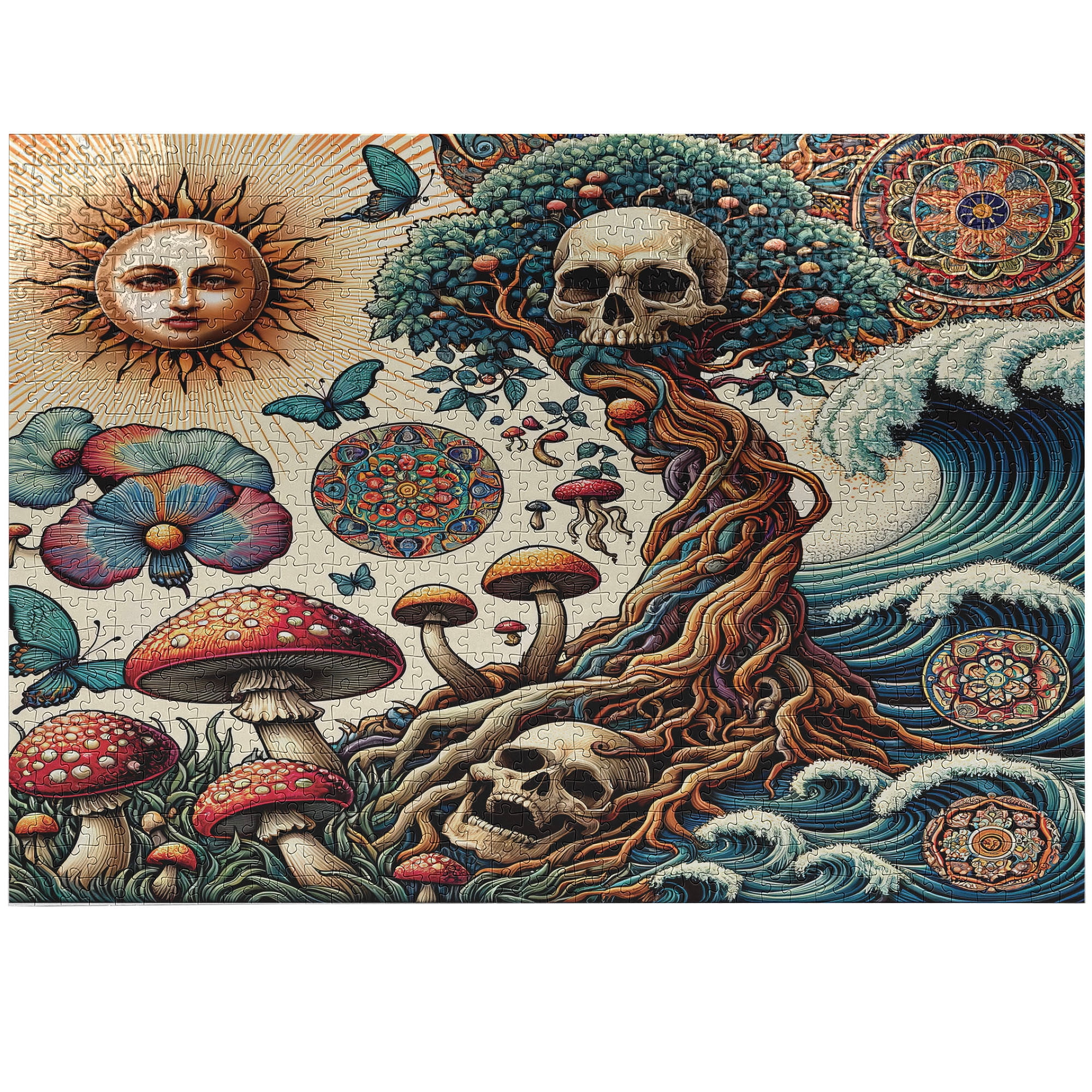 Ambesonne Occult Art Jigsaw Puzzle, Mystic Forest Arcane, Heirloom ...