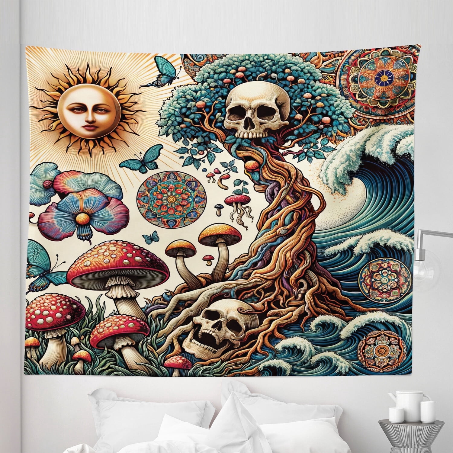Ambesonne Occult Art Tapestry King Size, Mystic Forest Arcane, 104"x88 ...
