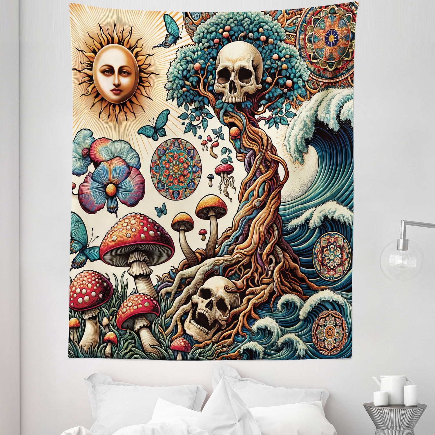 Ambesonne Occult Art Tapestry Twin Size, Mystic Forest Arcane, 68"x88 ...