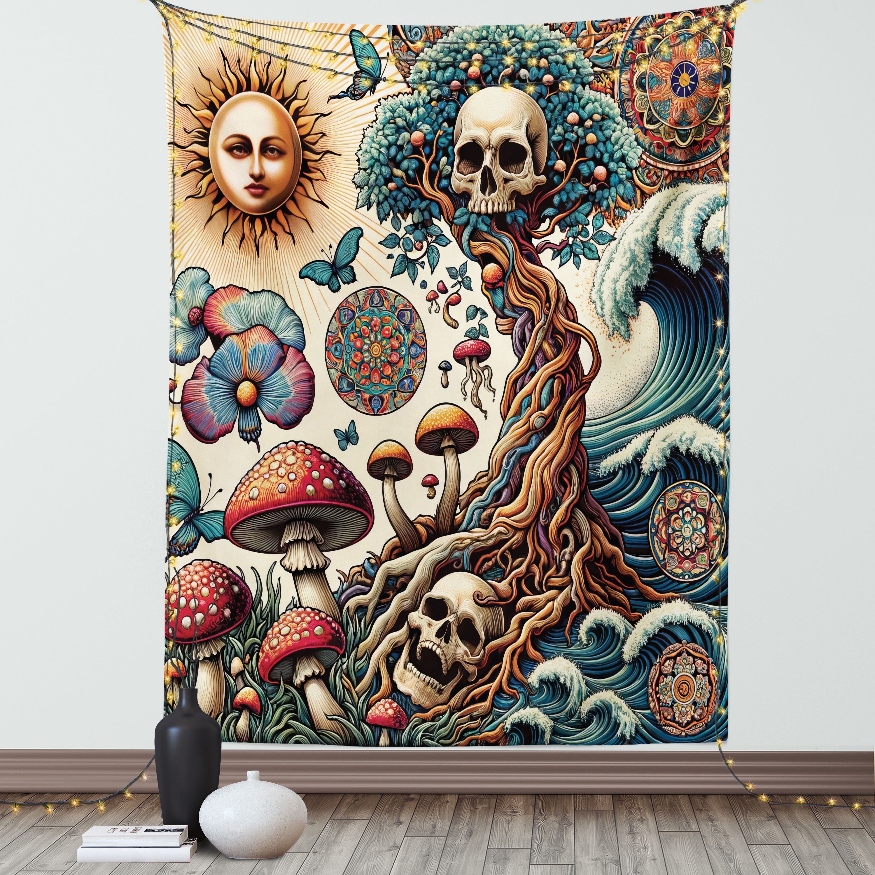 Ambesonne Occult Art Tapestry Wall Hanging, Mystic Forest Arcane, 60 ...