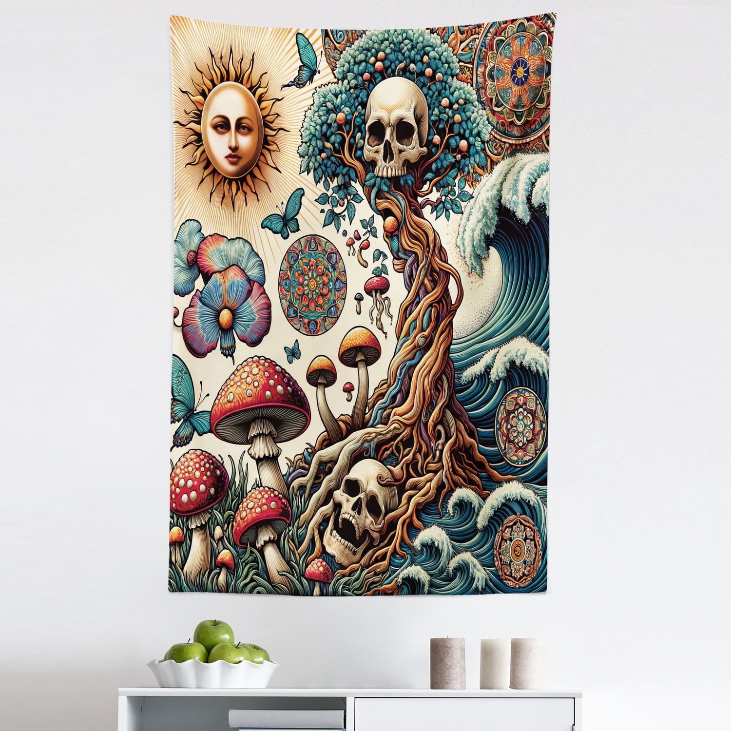 Ambesonne Occult Art Wall Hanging Tapestry, Mystic Forest Arcane, 30 ...