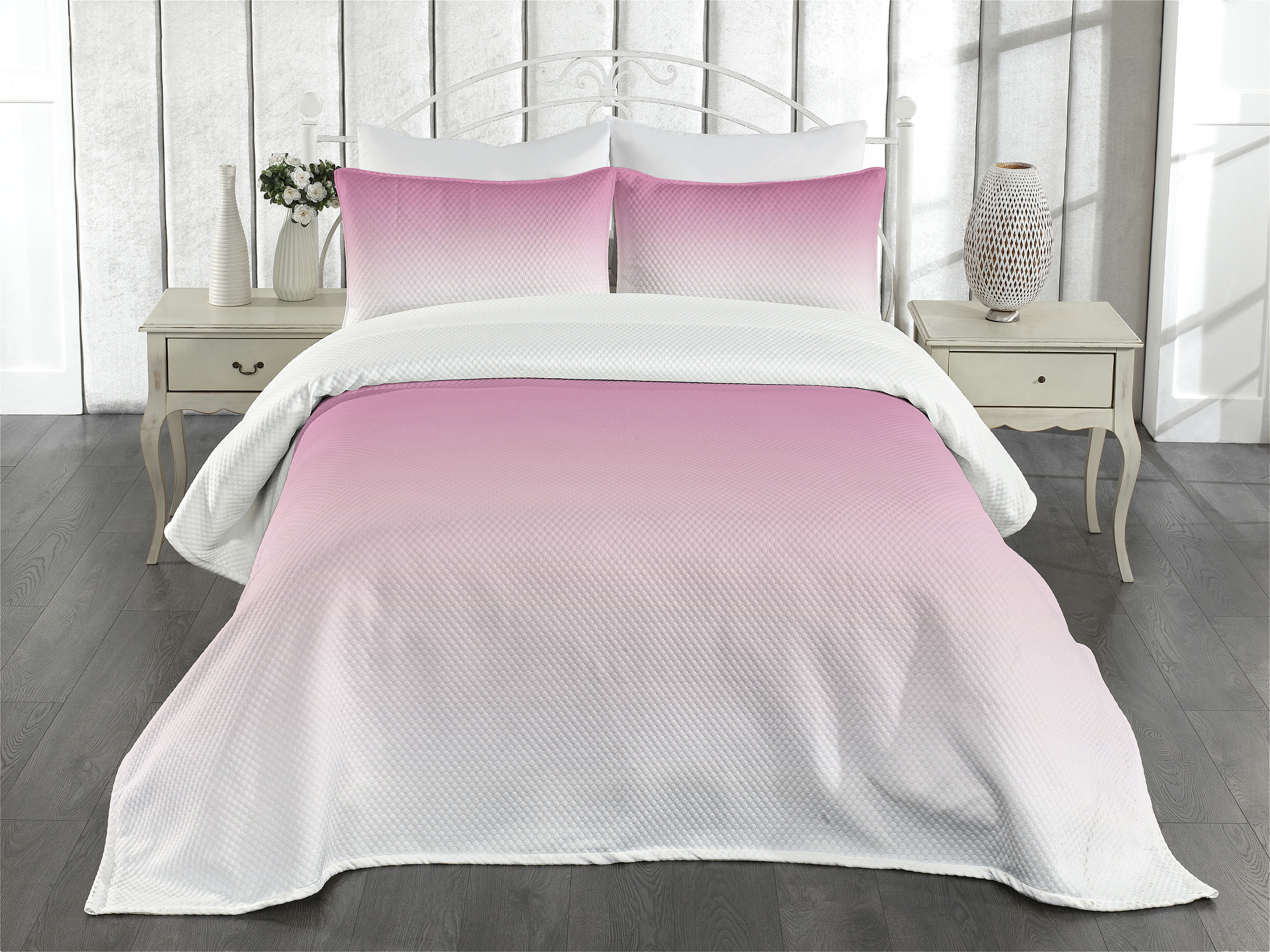 Ambesonne Ombre Quilted Bedspread Set 3 Pcs, Dreamy Digital Print, King ...