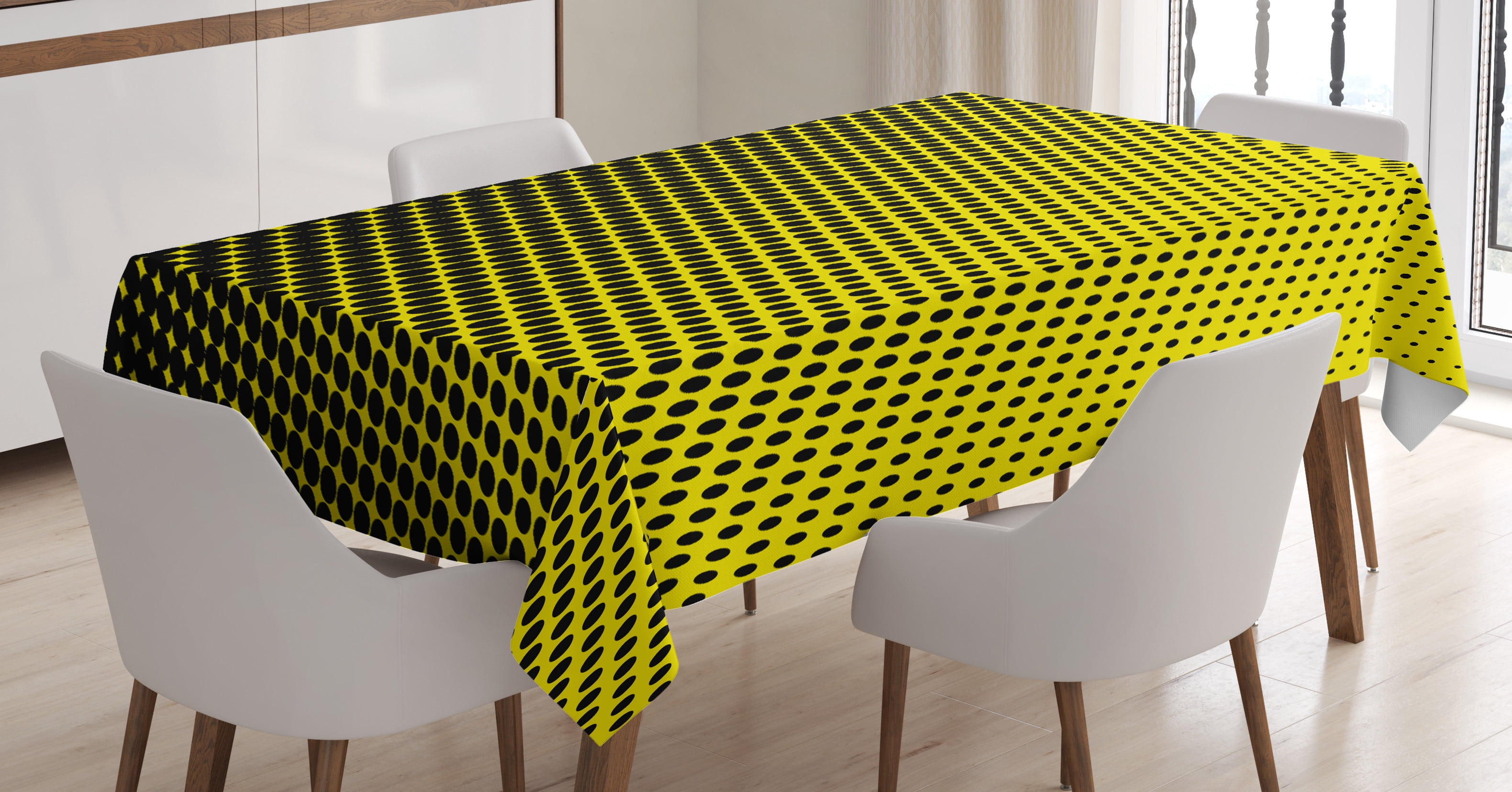 Ambesonne Ombre Tablecloth Rectangular Table Cover, Yellow Themed with ...