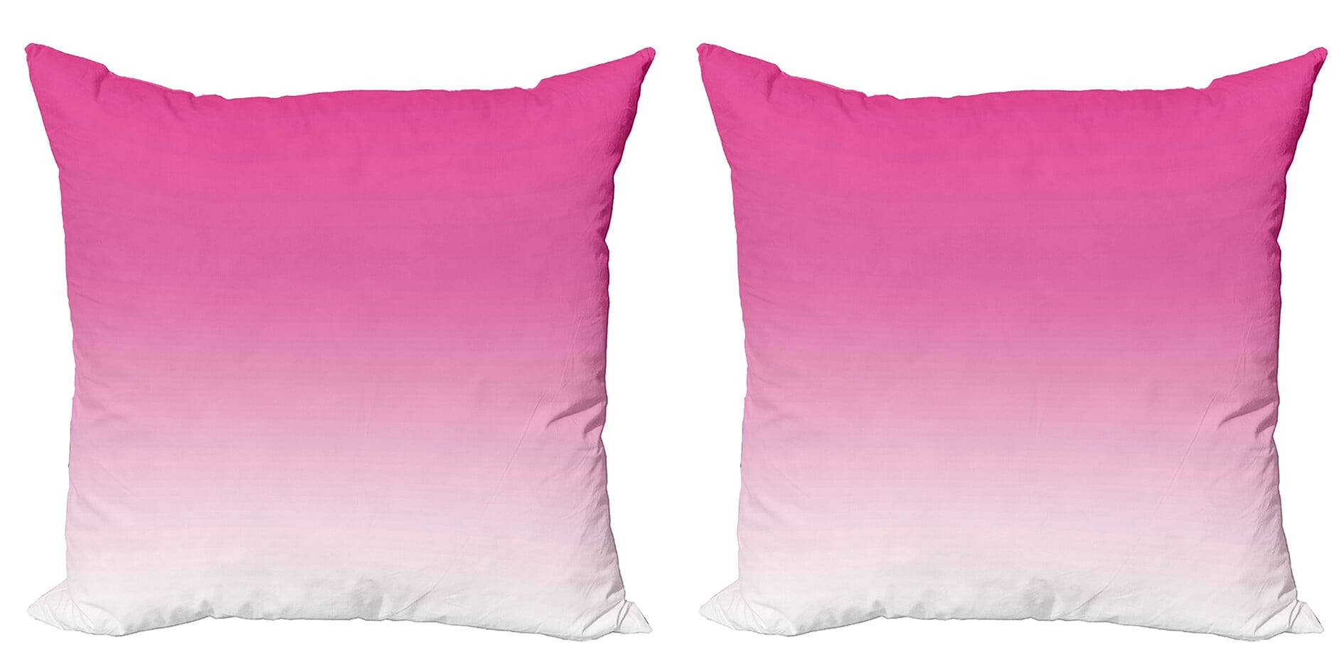 Ambesonne Ombre Throw Pillow Cover 2 Pack, Digital Hot Pink Design, 24 ...