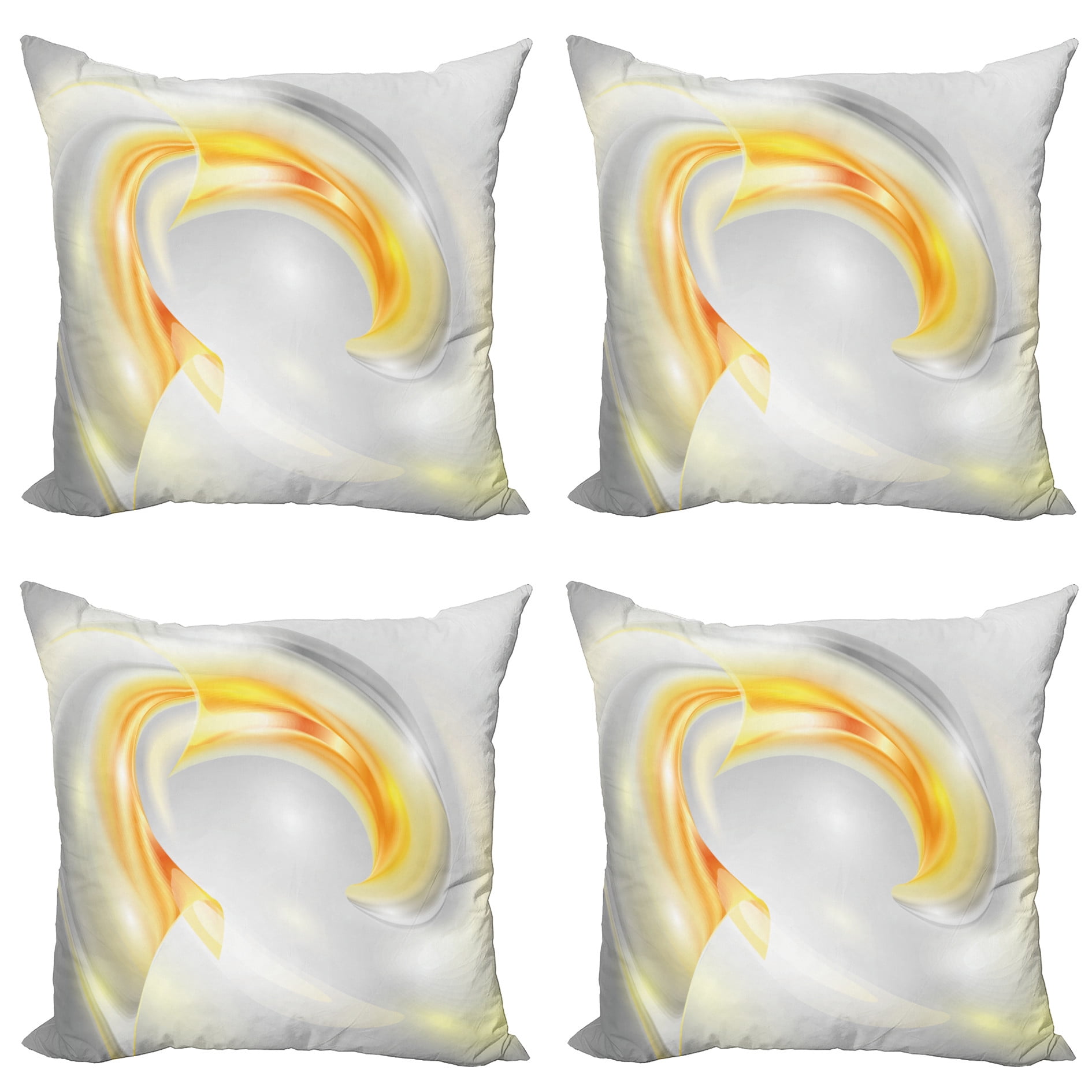 Ambesonne Ombre Throw Pillow Cover 4 Pack, Futuristic Design, 18 ...