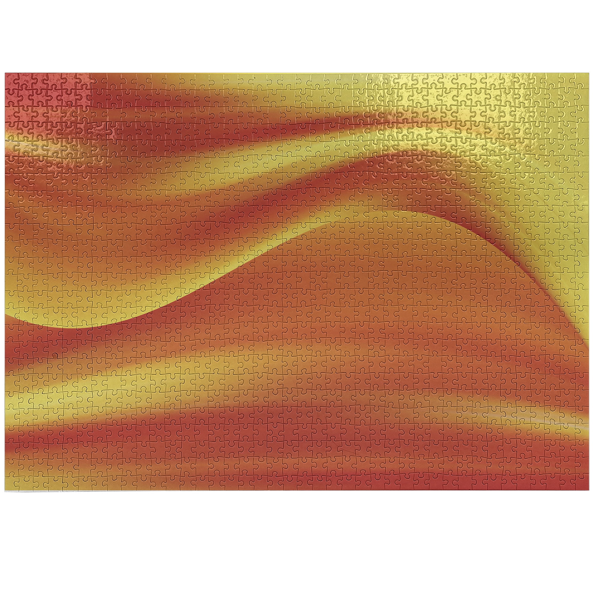 Ambesonne Orange Jigsaw Puzzle, Abstract Digital Waves, Heirloom ...