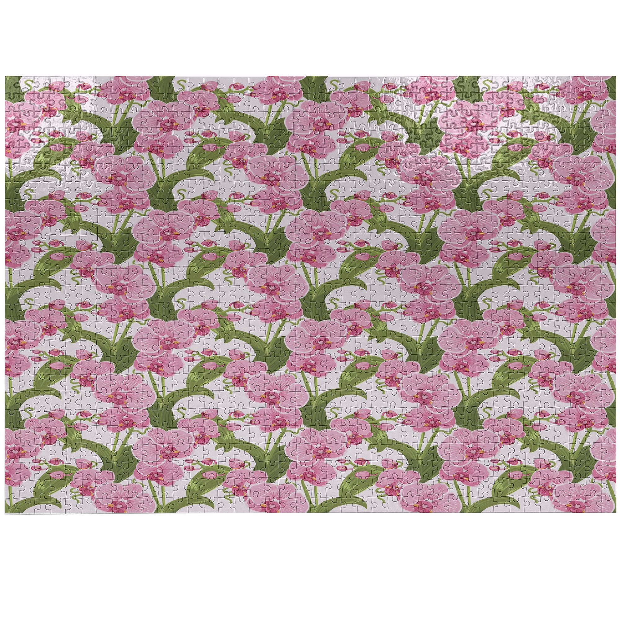 Ambesonne Orchids Jigsaw Puzzle Durable Cardboard, Wild Floral Spring ...