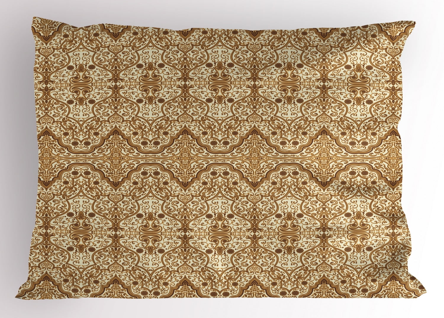 Ambesonne Orient Pillow Sham, Middle Eastern, 26" X 20", Apricot Cream ...