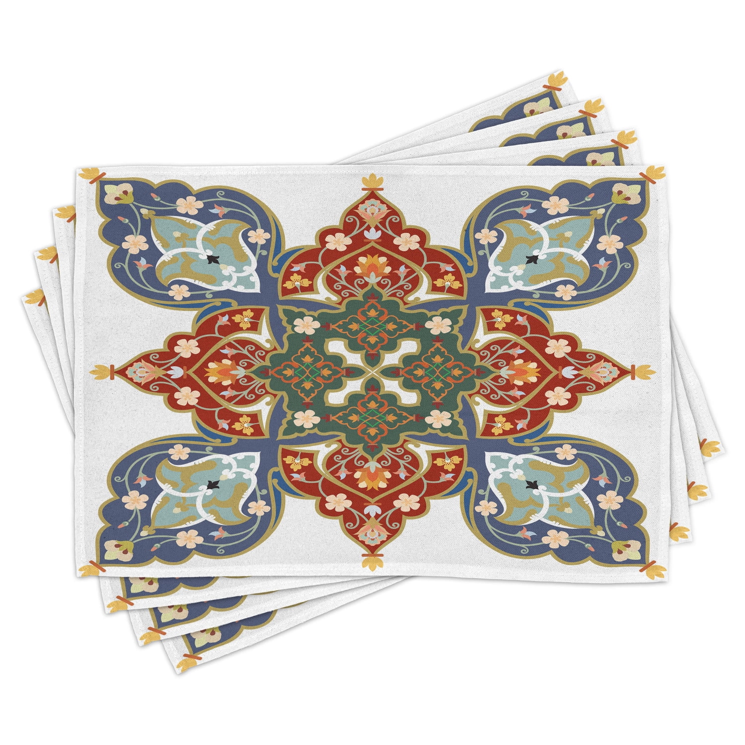 Ambesonne Oriental Place Mats Set of 4, Turkish Ottoman, Standard Size ...