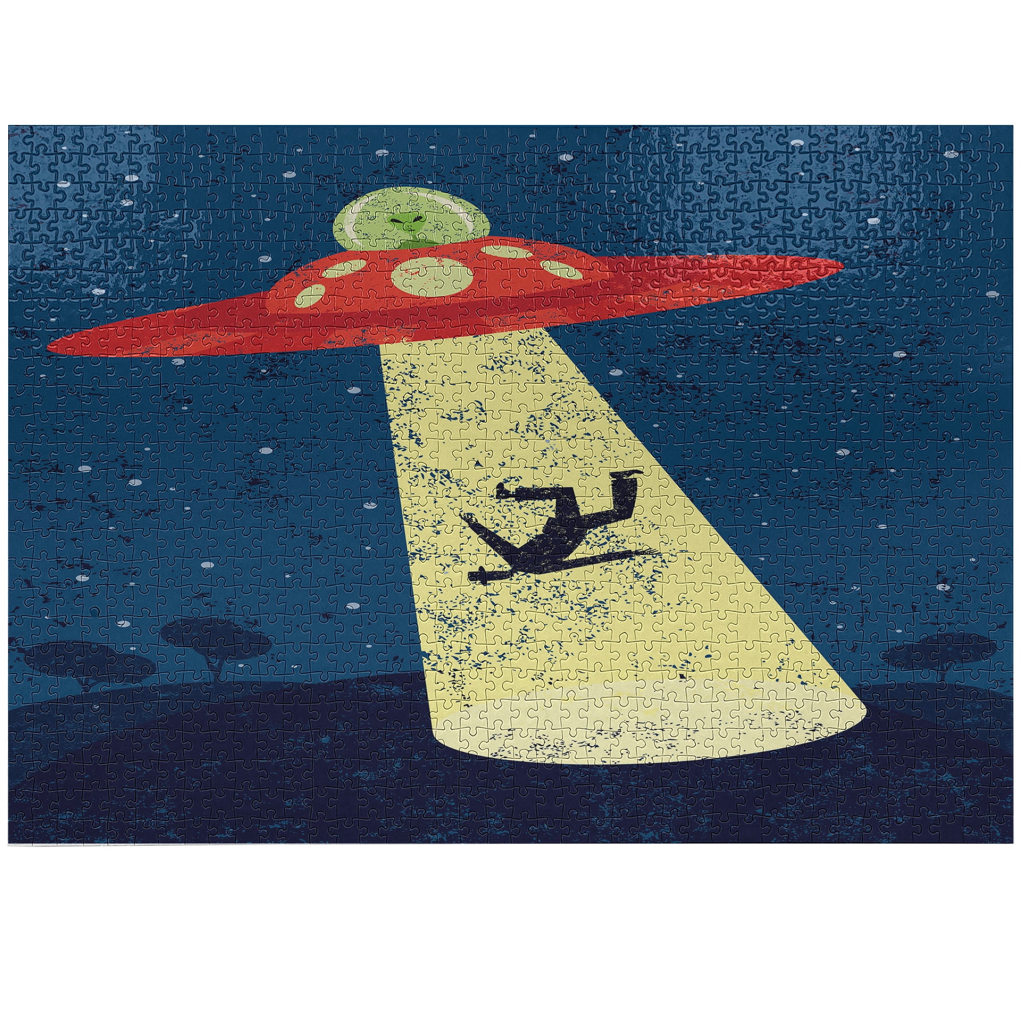 Ambesonne Outer Space Jigsaw Puzzle, Alien Abduction Space, Heirloom ...