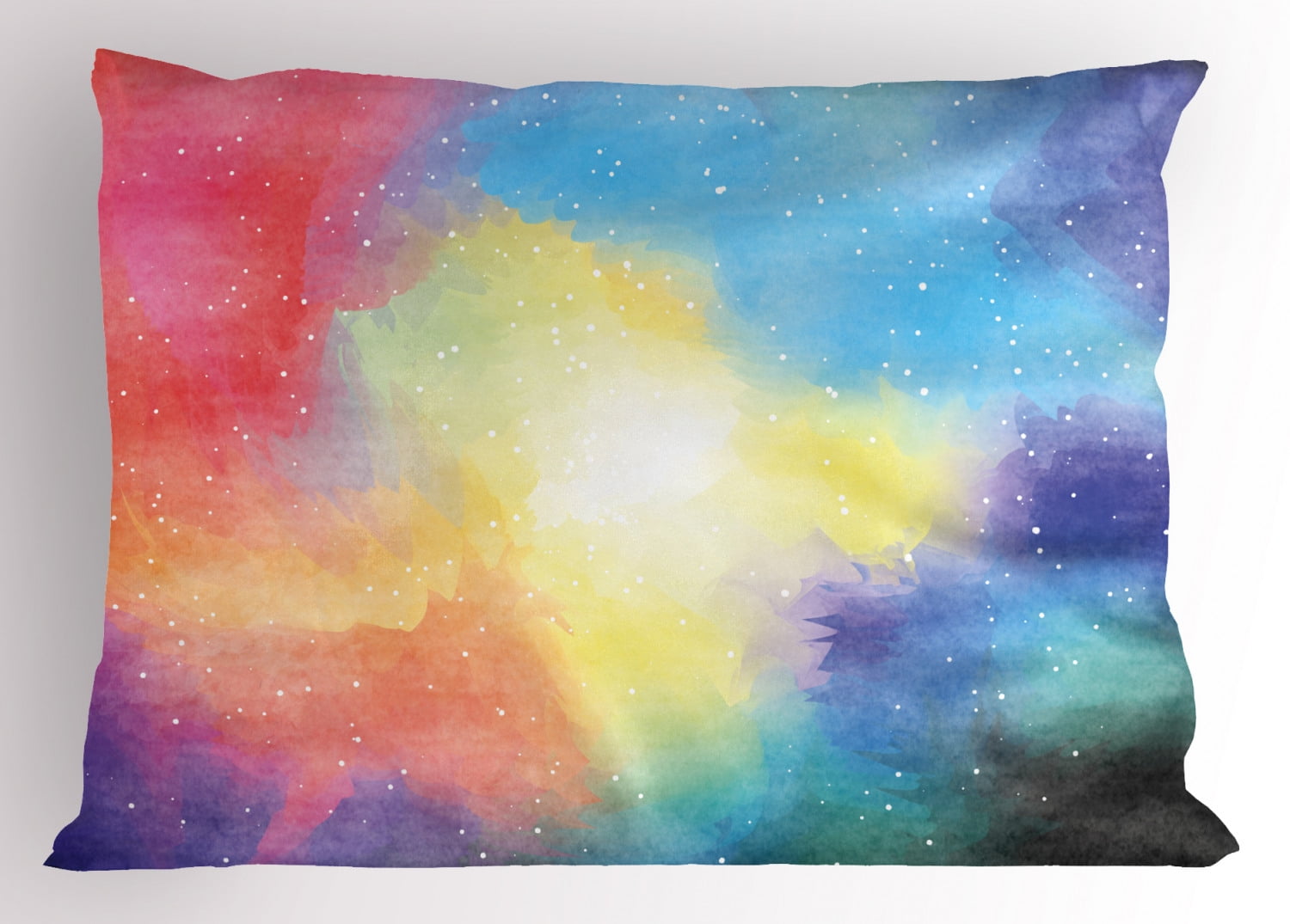 Ambesonne Outer Space Pillow Sham, Watercolor Nebula, 36" X 20 ...