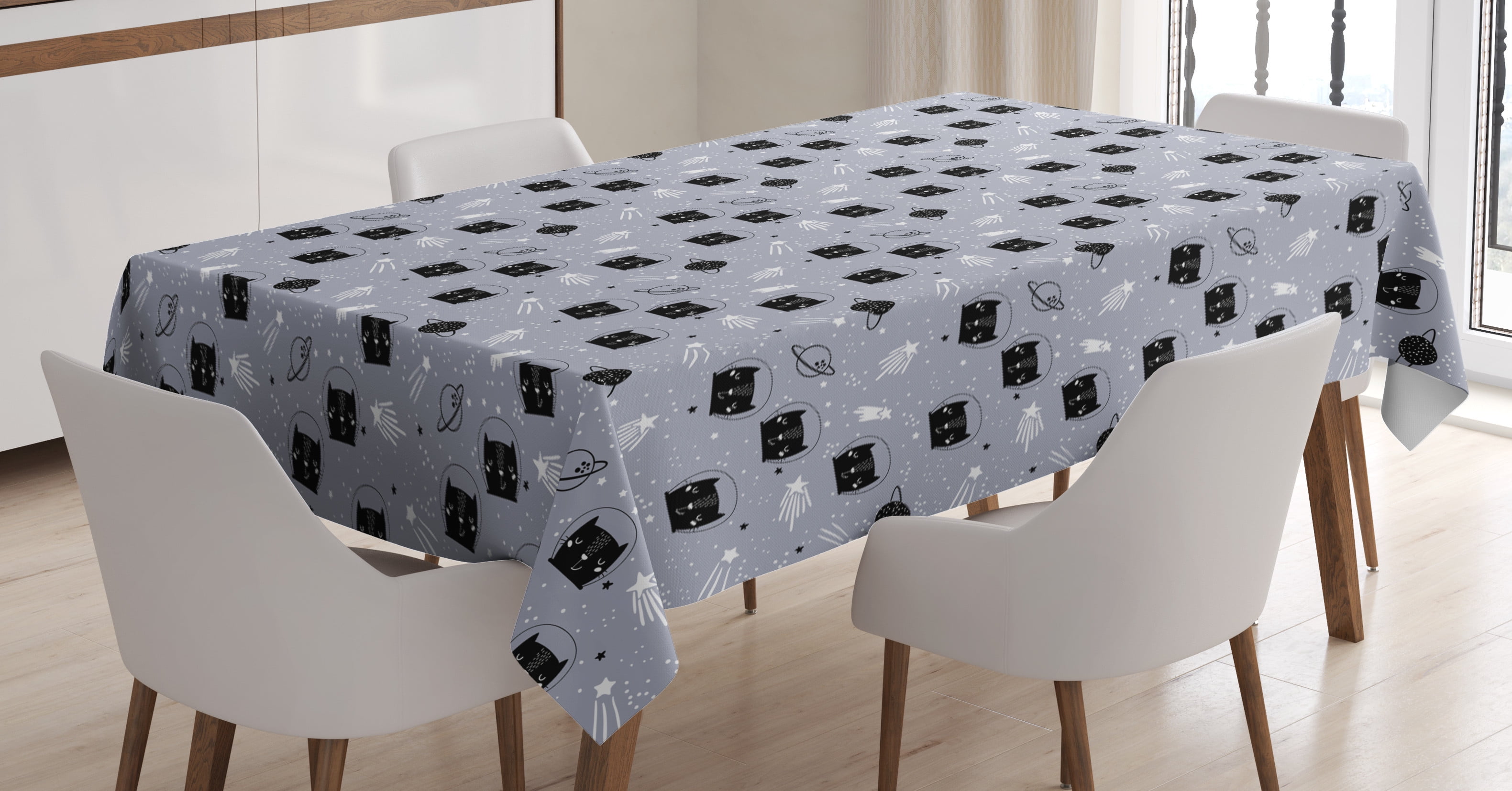 Ambesonne Outer Space Tablecloth Rectangular Table Cover, Astronaut ...