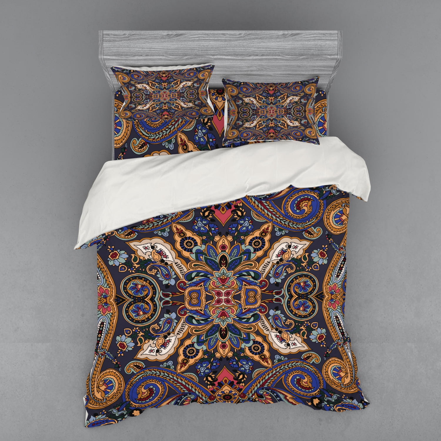 Ambesonne Paisley Bedding Set 4 Pcs, Moroccan Floret Antique, Queen ...
