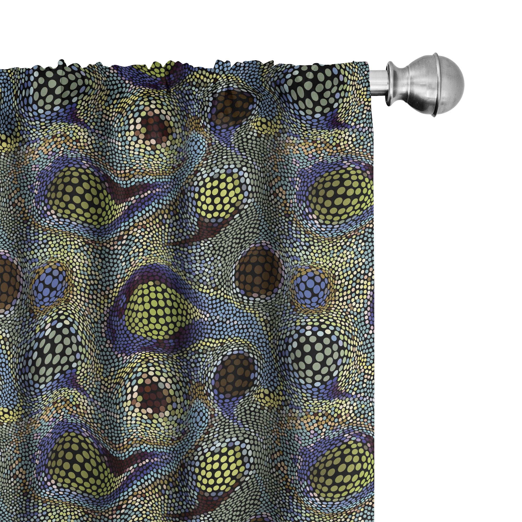 Ambesonne Paisley Curtains Oriental Teardrop Motif Pair Of 28x95