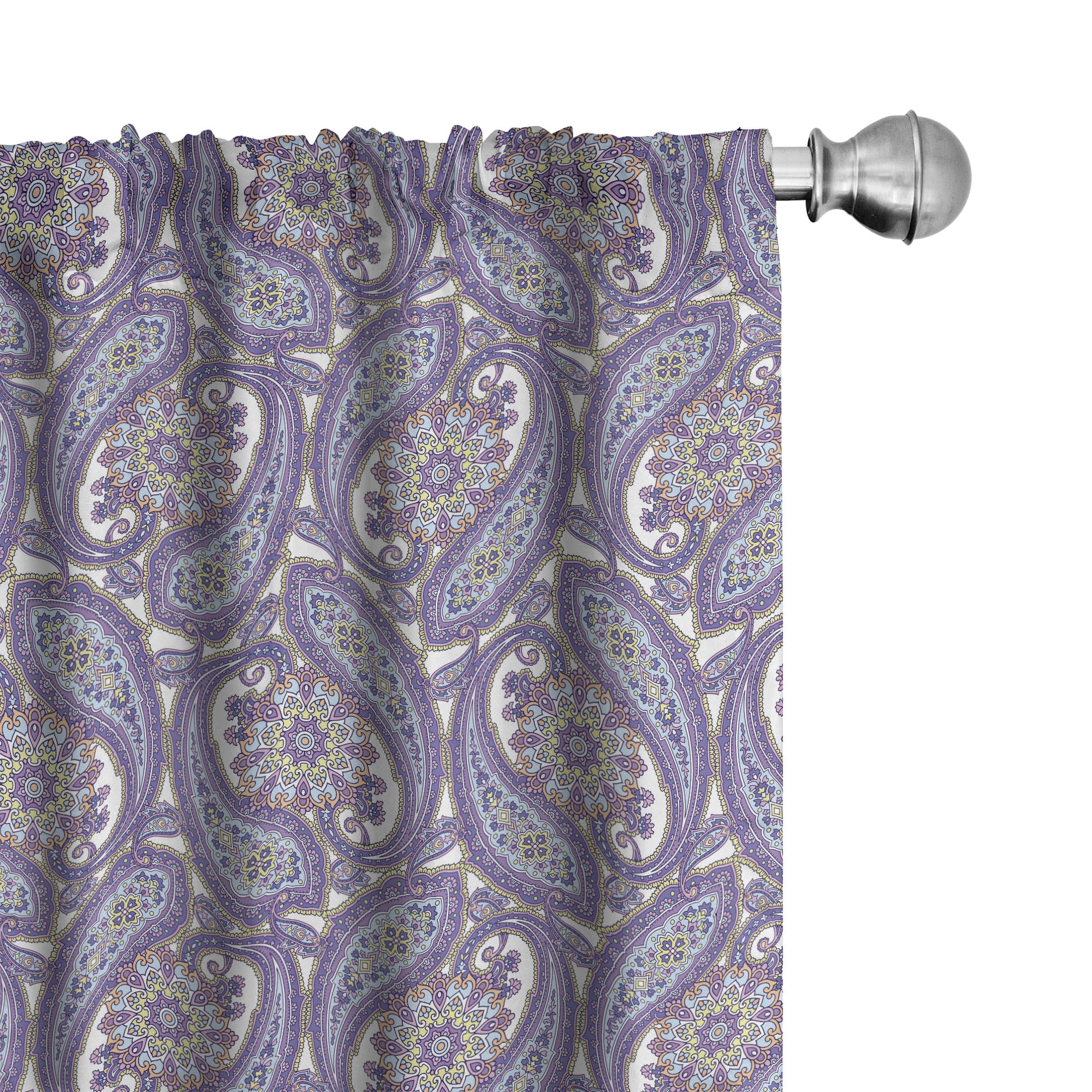 Ambesonne Paisley Curtains, Raindrop Like Ornaments, Pair of 28"x84", Blue and Purple - Walmart.com