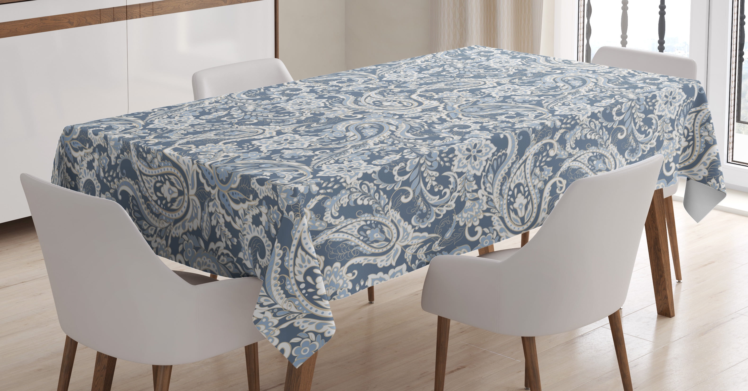 Ambesonne Paisley Tablecloth Rectangular Table Cover, Vintage Floral ...