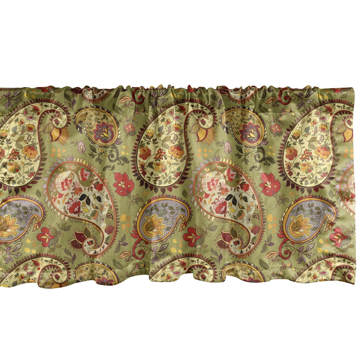 Paisley Window Valance Colorful Eastern Oriental Persian Inspired