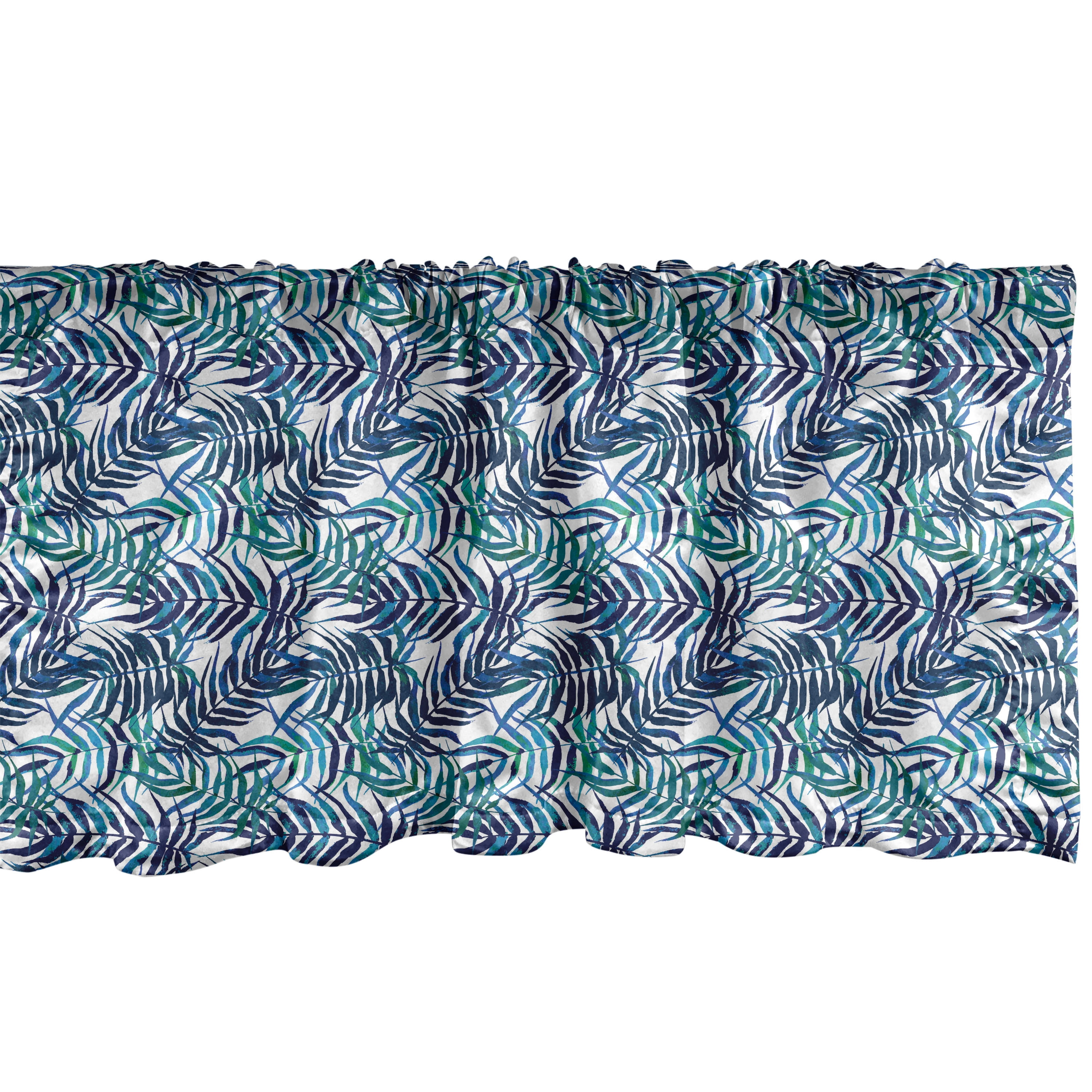 Ambesonne Palm Leaf Window Valance, Tropical Nature Exotic, 54" X 12 ...