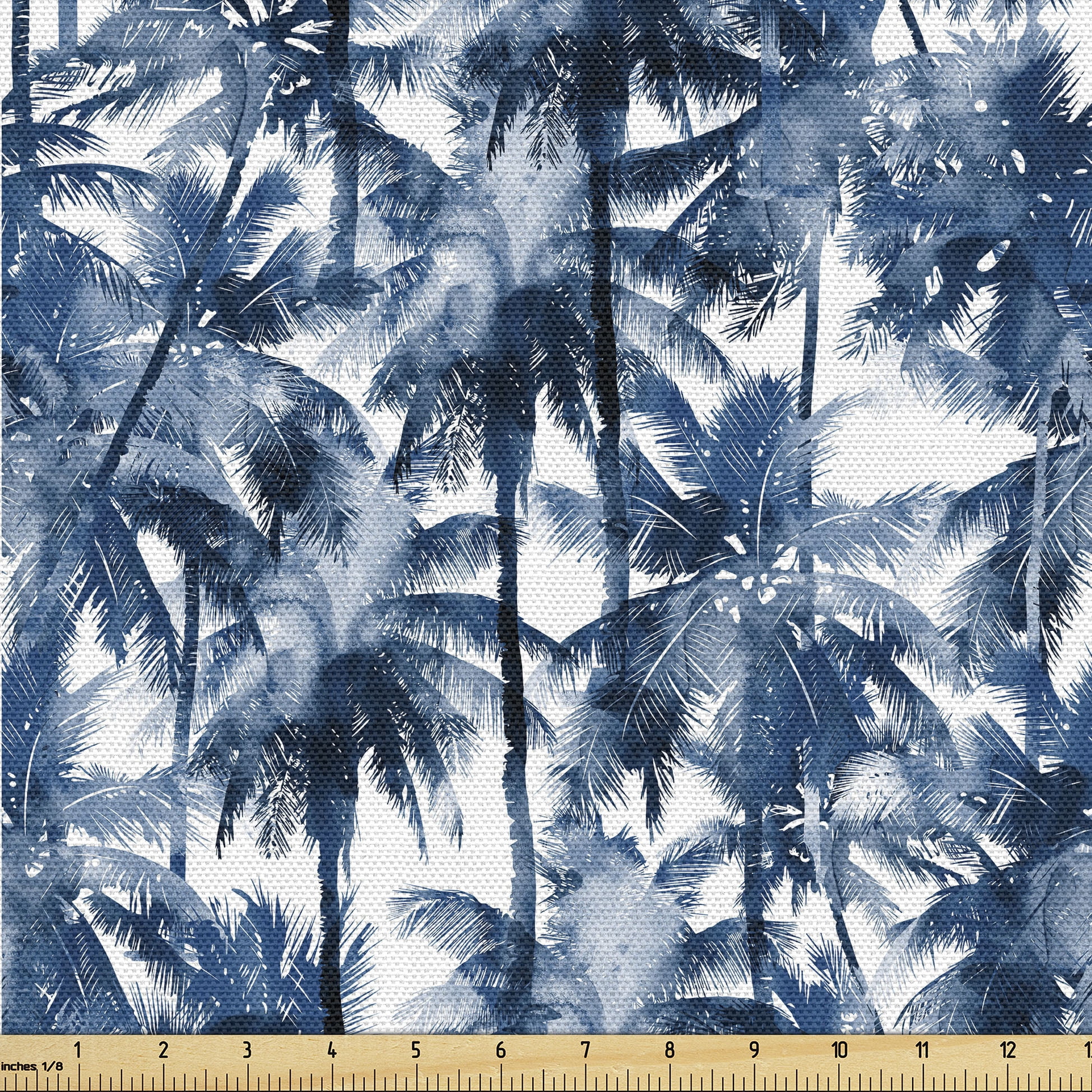 Ambesonne Palm Trees Fabric by the Yard Upholstery, Dreamy Silhouettes ...