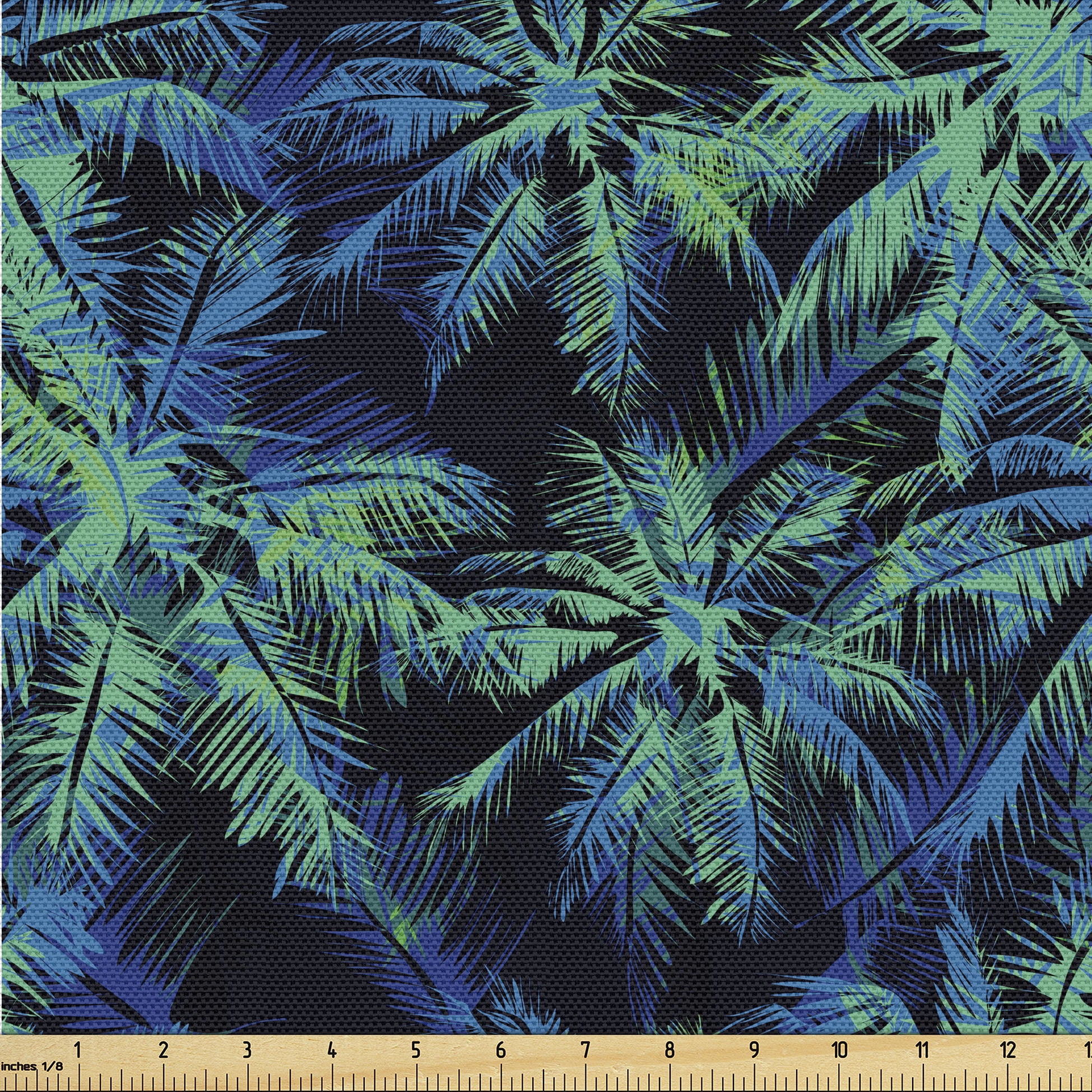 Ambesonne Palm Trees Fabric by the Yard Upholstery, Psychedelic Trippy ...