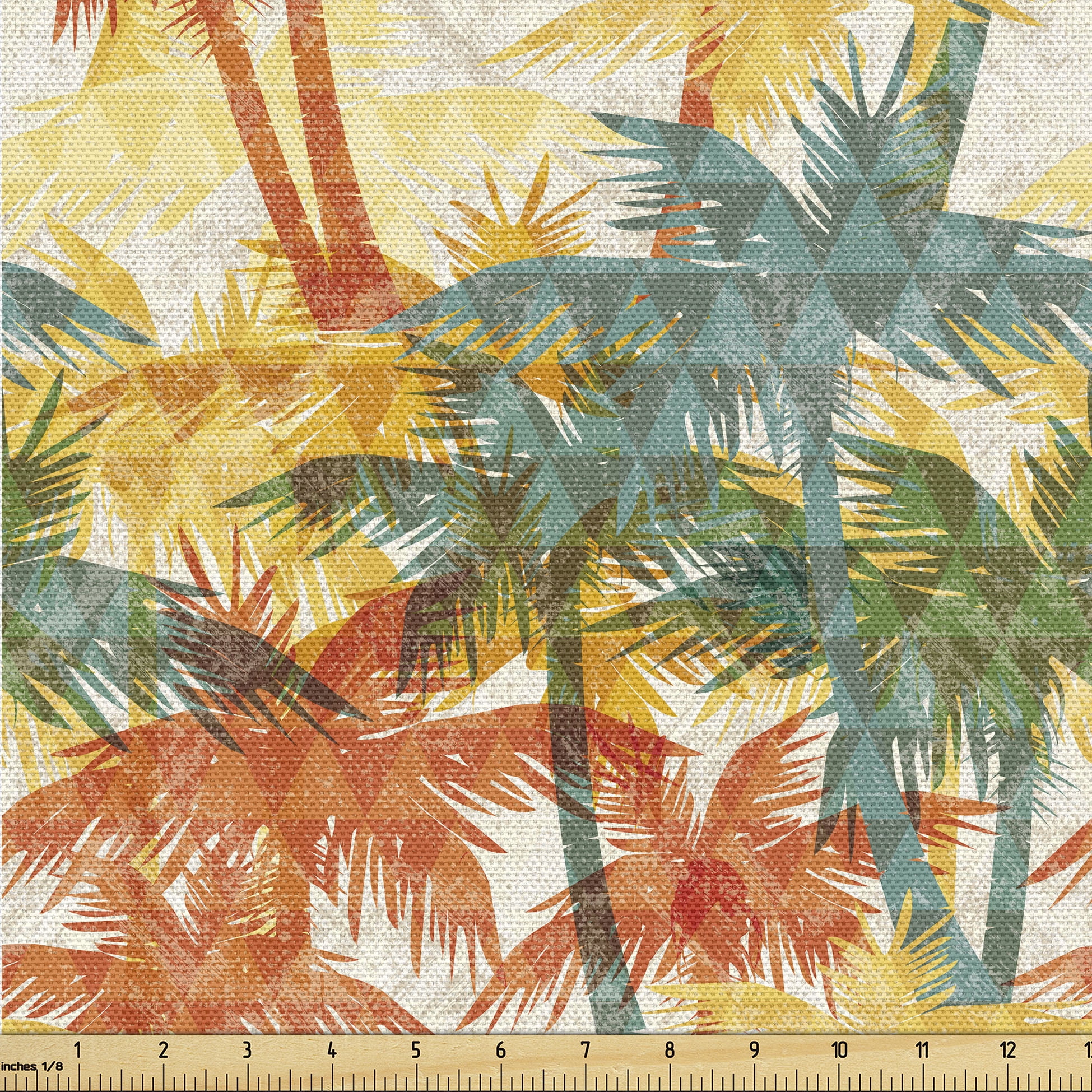 Ambesonne Palm Trees Fabric by the Yard Upholstery, Tropical Summer ...