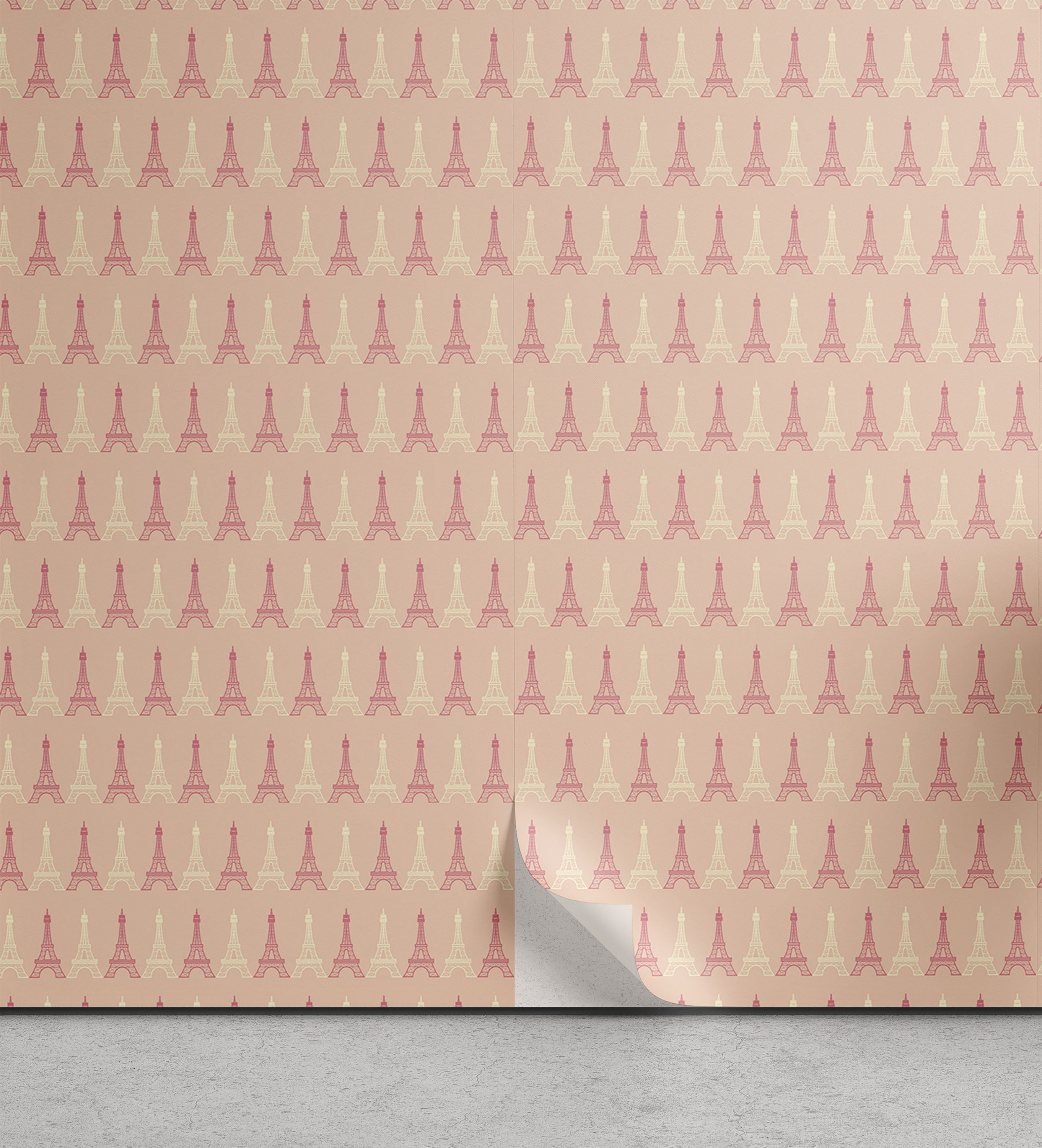 Ambesonne Paris Peel & Stick Wallpaper for Home, Eiffel Tower Pattern ...