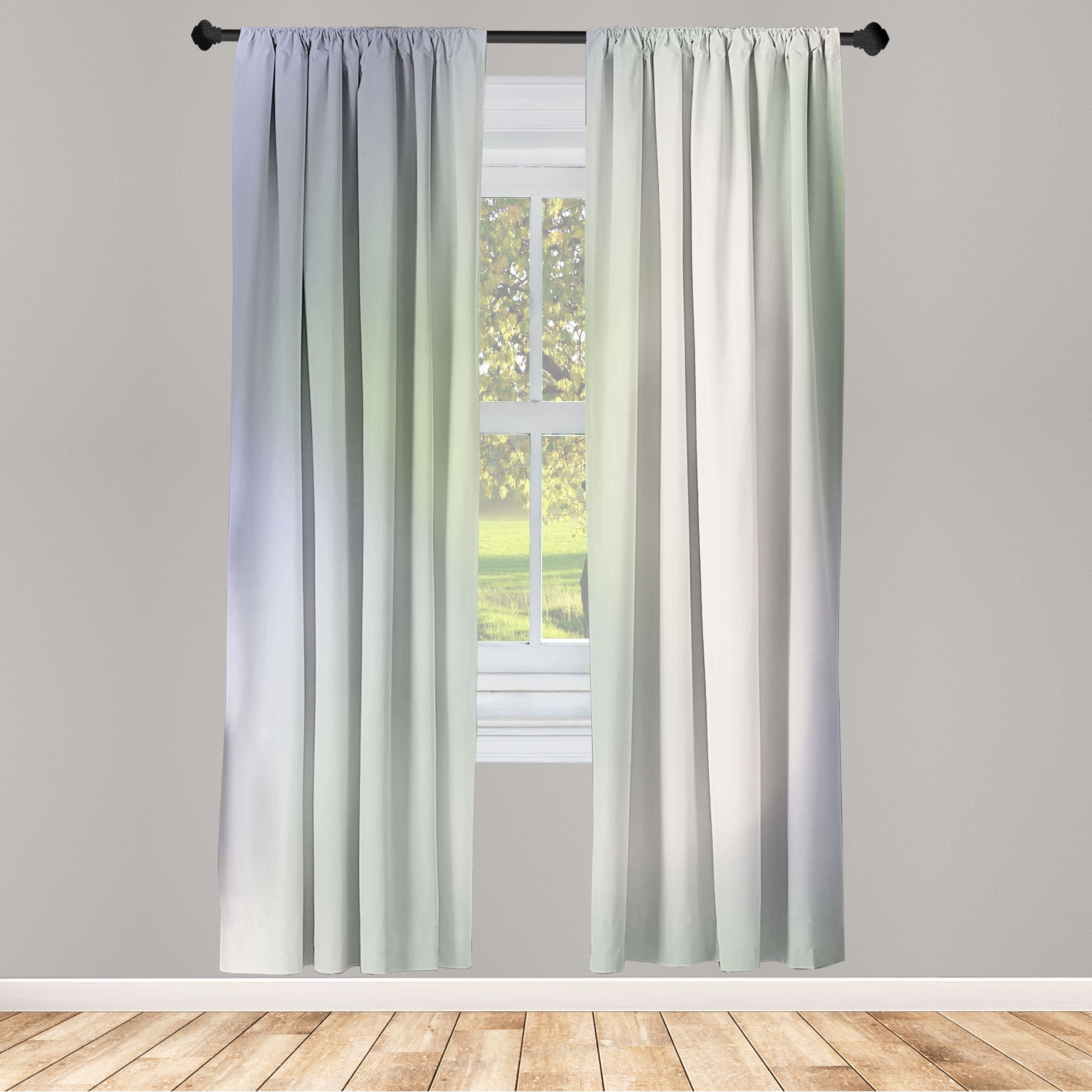Ambesonne Pastel Curtains, Abstract Daydream Fantasy, Pair of 28"x63 ...