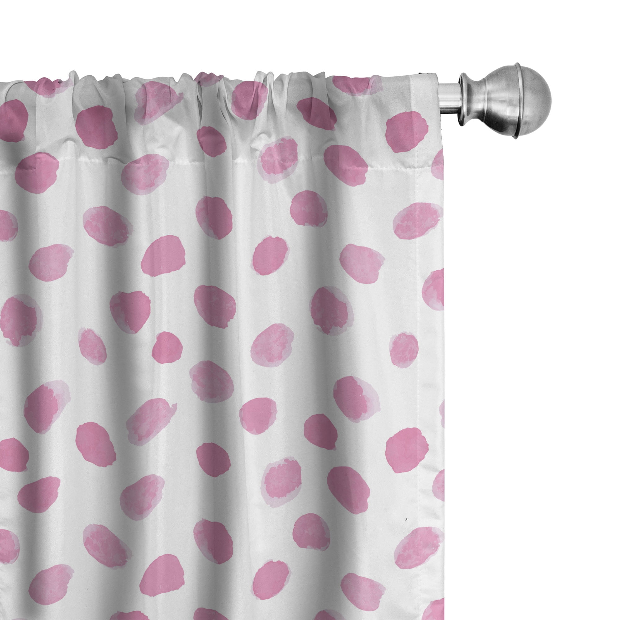 Ambesonne Pastel Curtains, Brushstroke Soft Polka Dots, Pair of 28"x63 ...