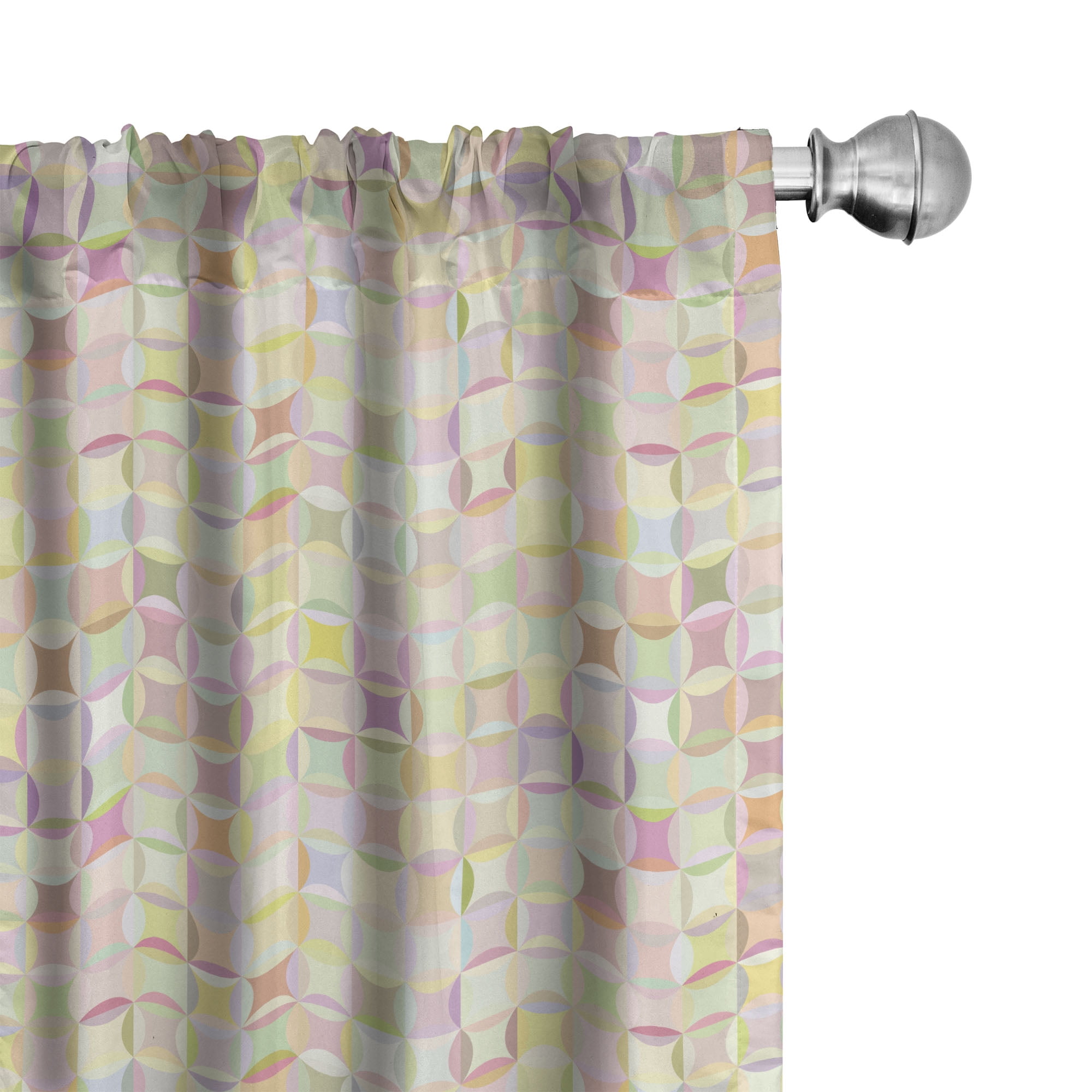 Ambesonne Pastel Curtains, Retro Polka Dots Funky, Pair of 28"x84", Multicolor - Walmart.com