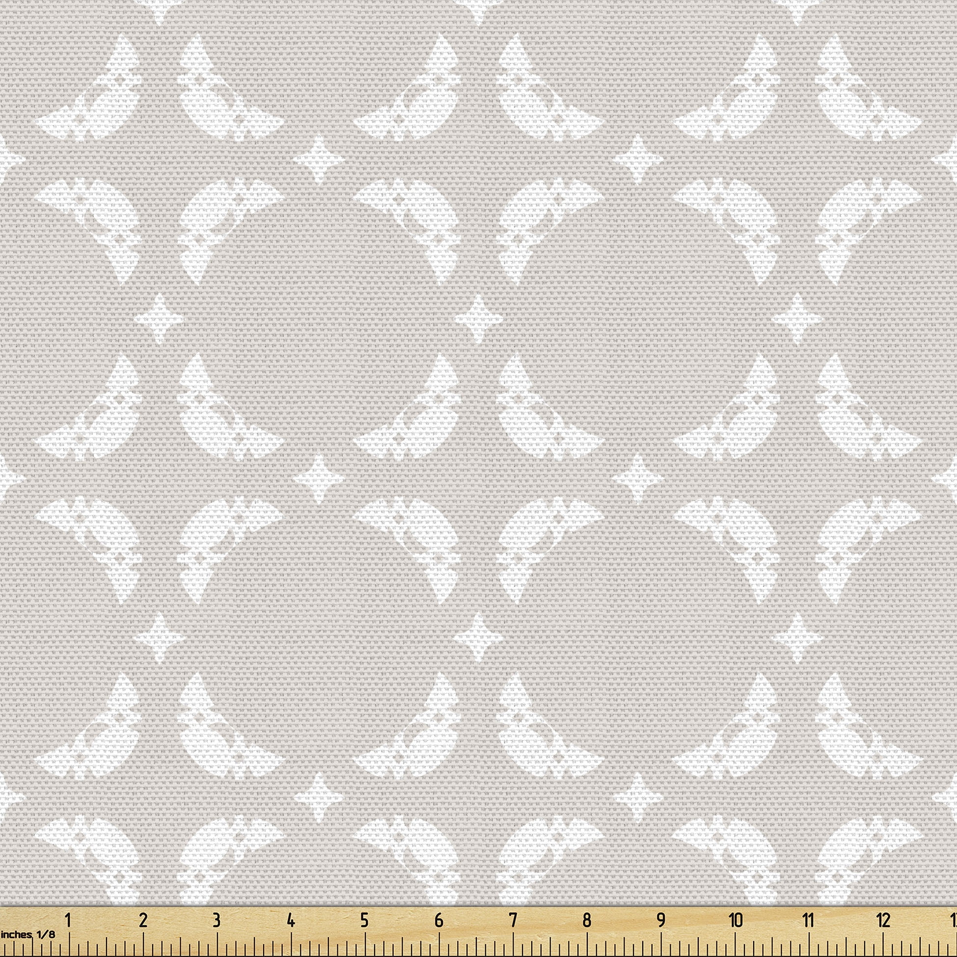 Ambesonne Pastel Fabric by the Yard Upholstery, Neutral Toned Crescent ...