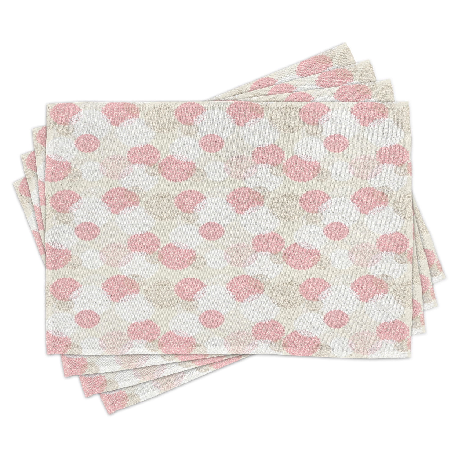 Ambesonne Pastel Place Mats Set of 4, Soft Spring Floral Motif ...