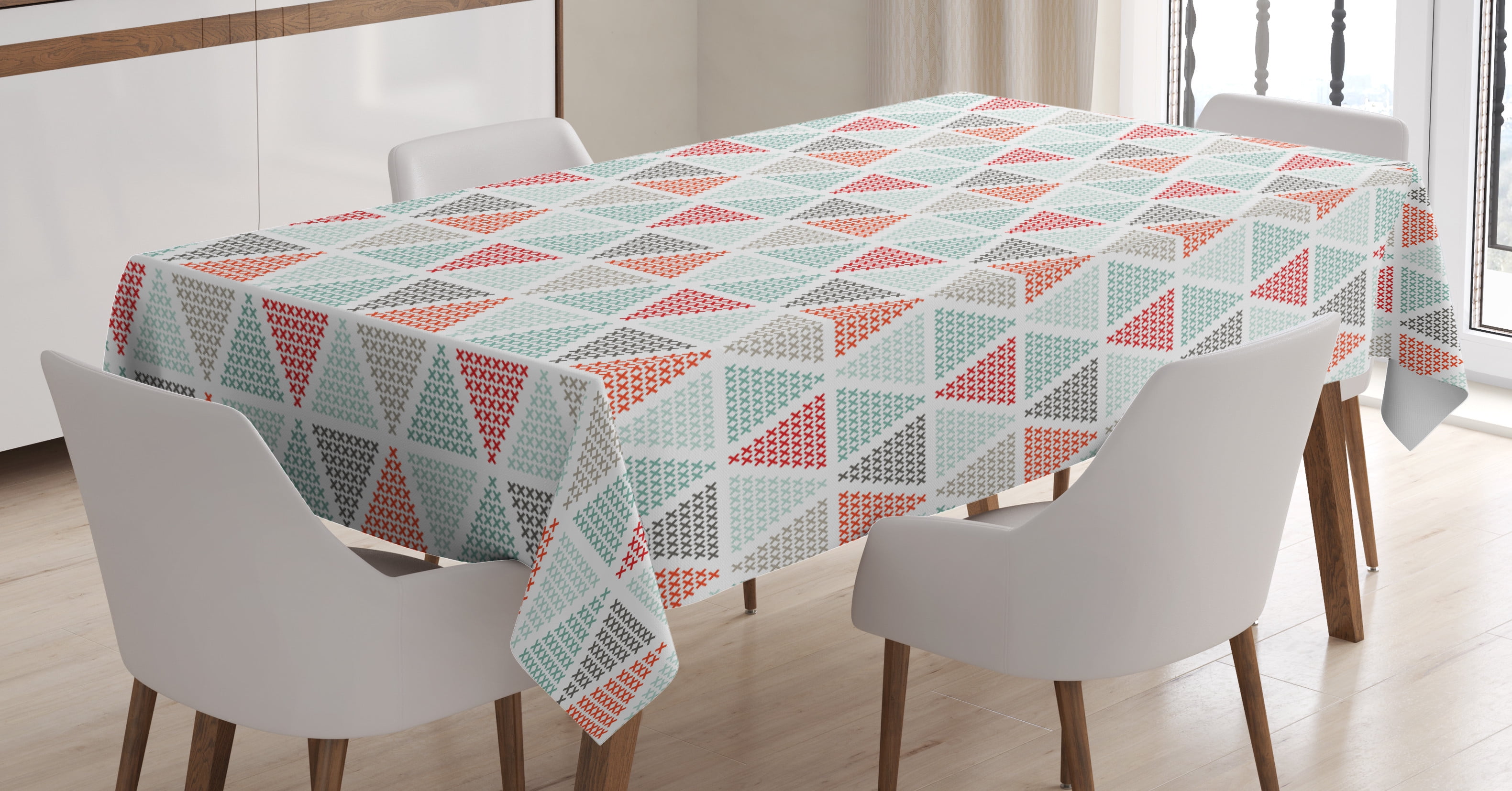 Ambesonne Pastel Tablecloth Rectangular Table Cover, Harlequin with ...