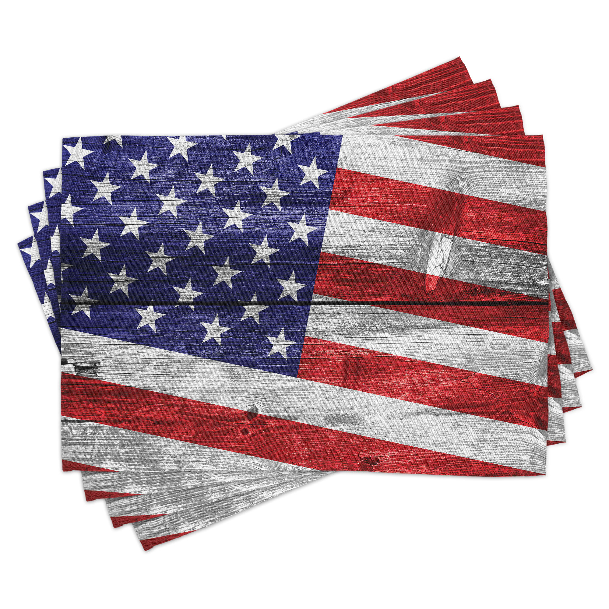 Ambesonne Patriotic Place Mats Set of 4, America Patriotic Day ...