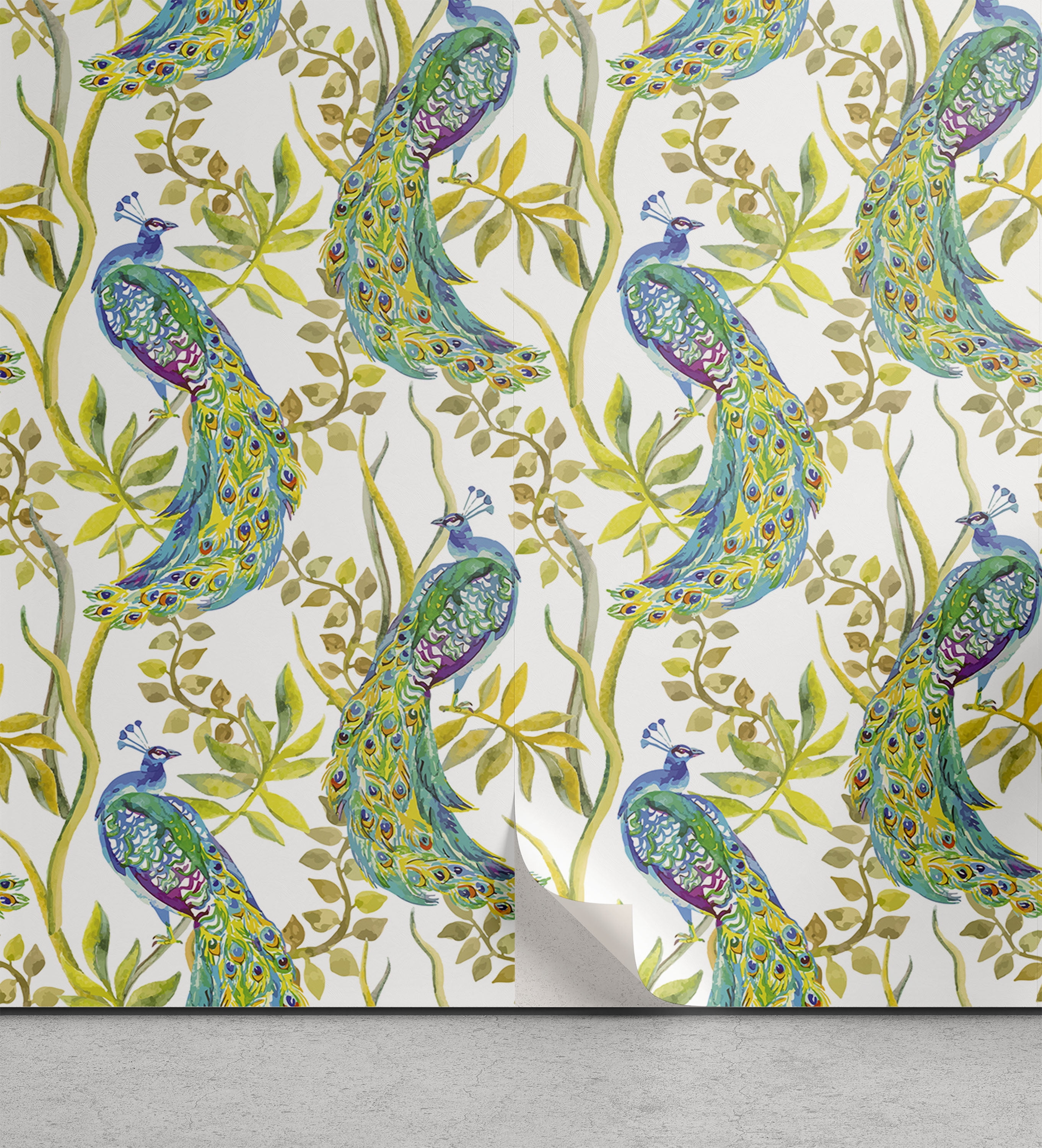 Peacock Peel And Stick Wallpaper